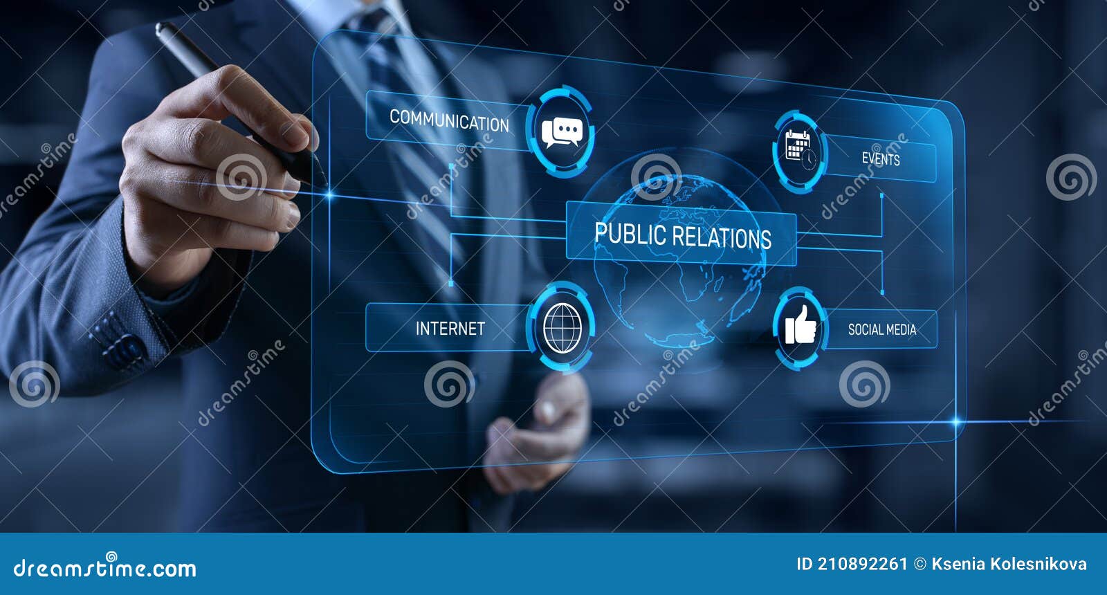 PR Public Relations Concept. Communication Advertising Marketing ...