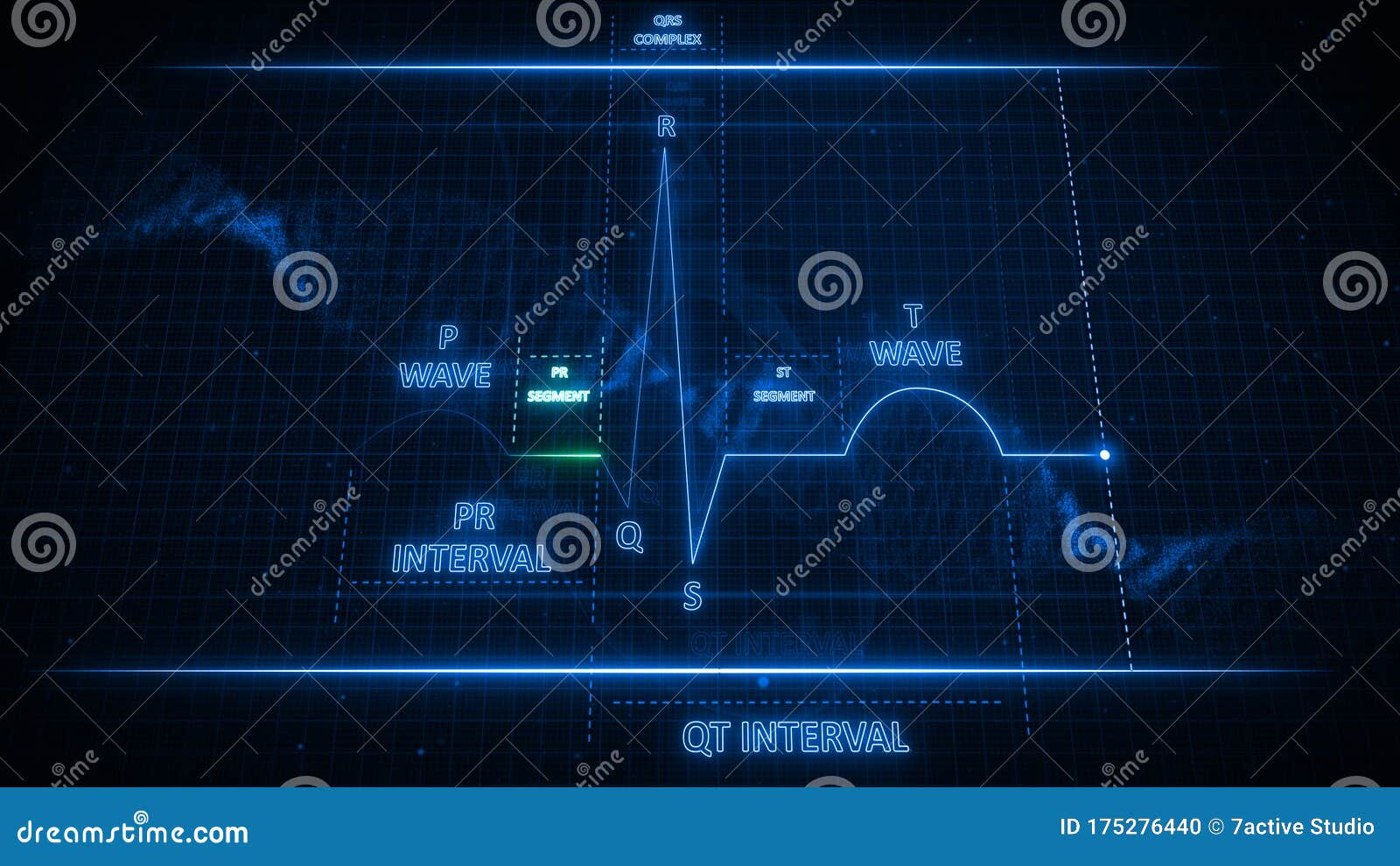 PR Segment from Electrocardiogram Wave or ECG or EKG Stock Illustration ...