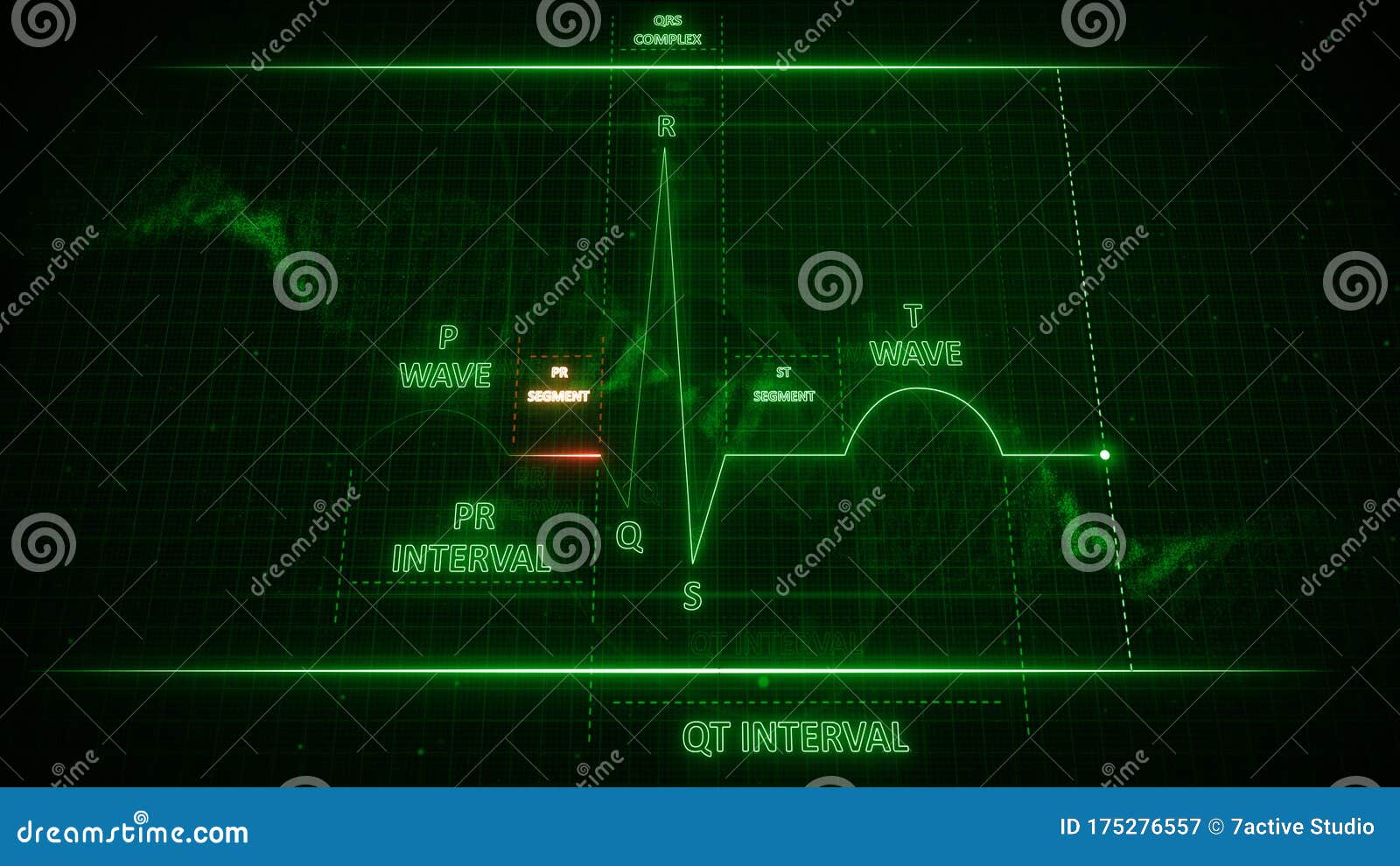 PR Segment from Electrocardiogram Wave or ECG or EKG Stock Illustration ...