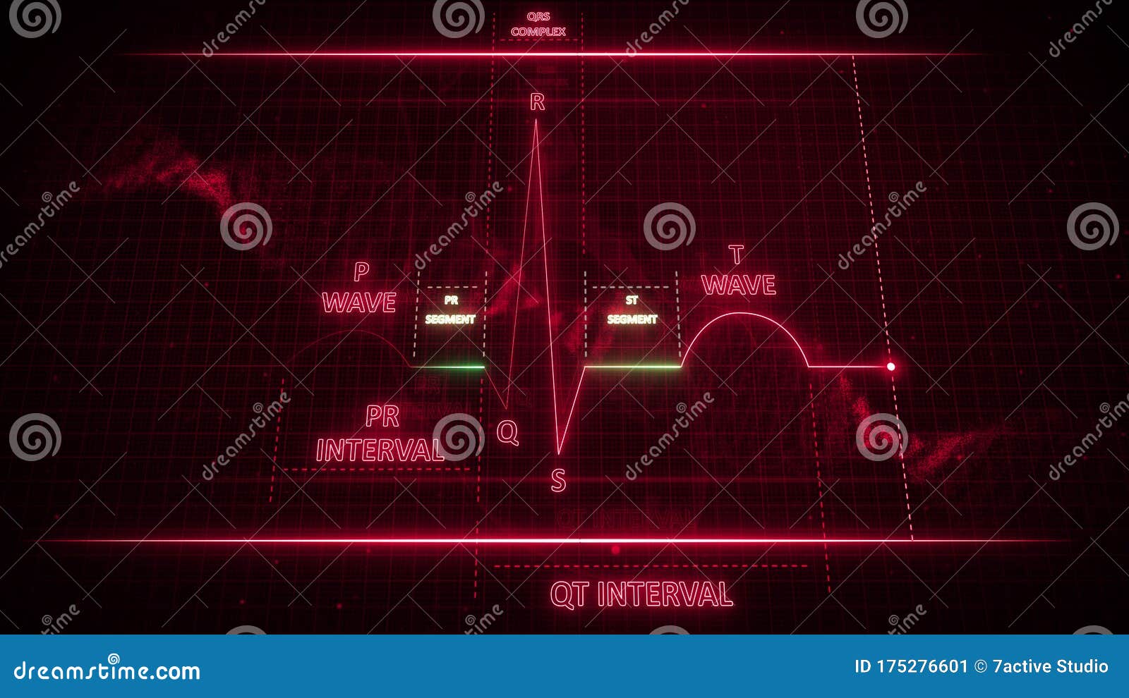 PR and ST Segment from Electrocardiogram Wave or ECG or EKG Stock ...
