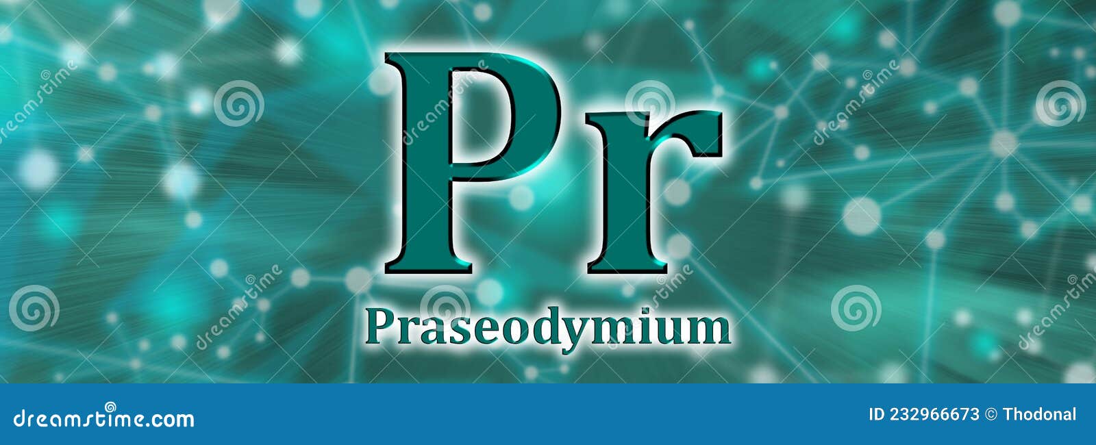 Praseodymium Pr Chemical Element. Praseodymium Sign With Atomic Number ...