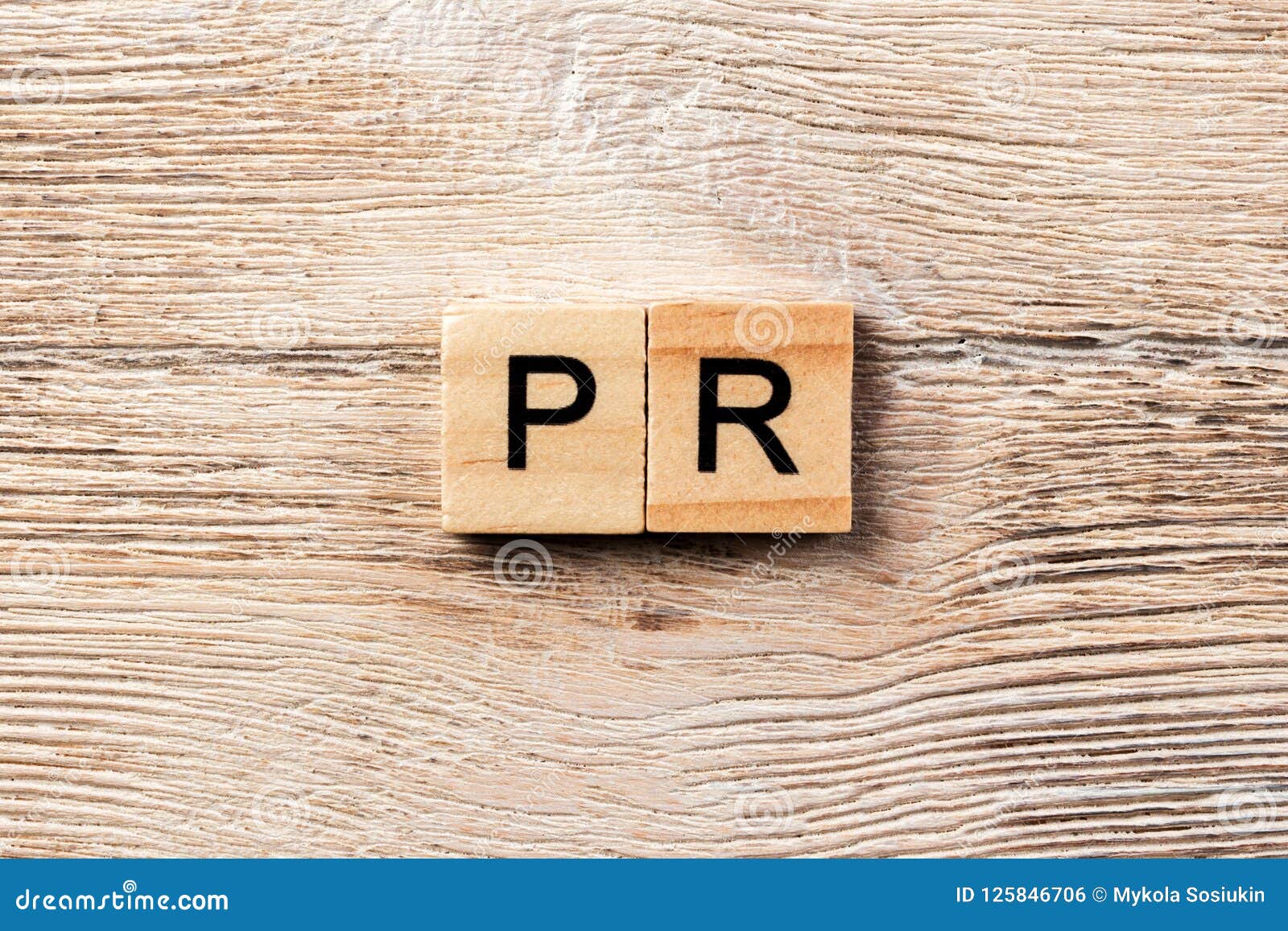 Pr Word Written on Wood Block. Public Relation Text on Table, Concept ...