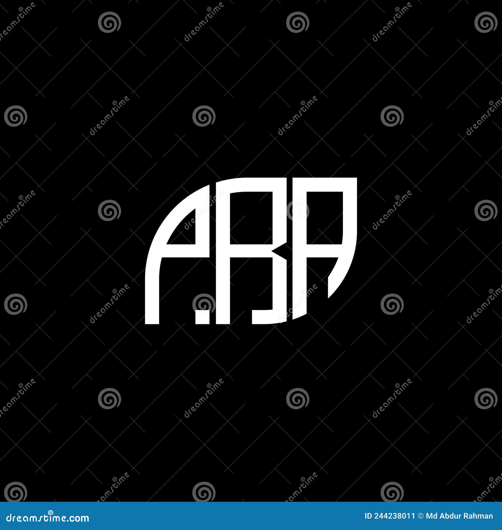 PRA Letter Logo Design on Black Background.PRA Creative Initials Letter ...