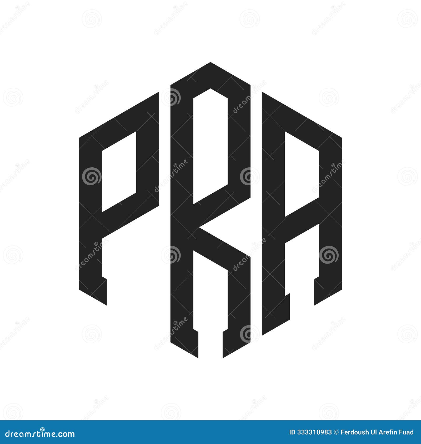 PRA Logo Design. Initial Letter PRA Monogram Logo Using Hexagon Shape ...
