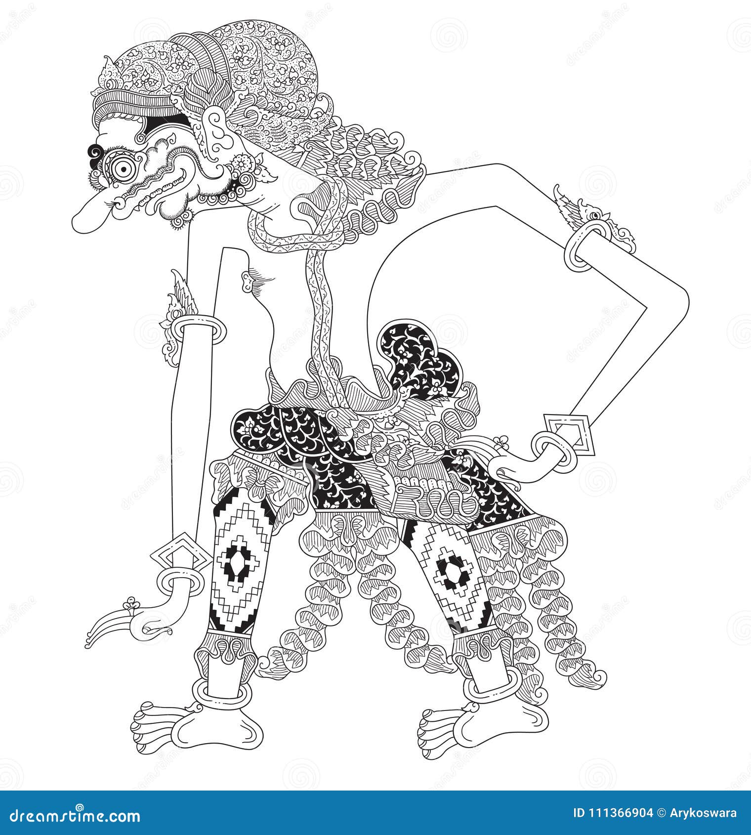 Prabawa stock vector. Illustration of hasti, drestarasta - 111366904