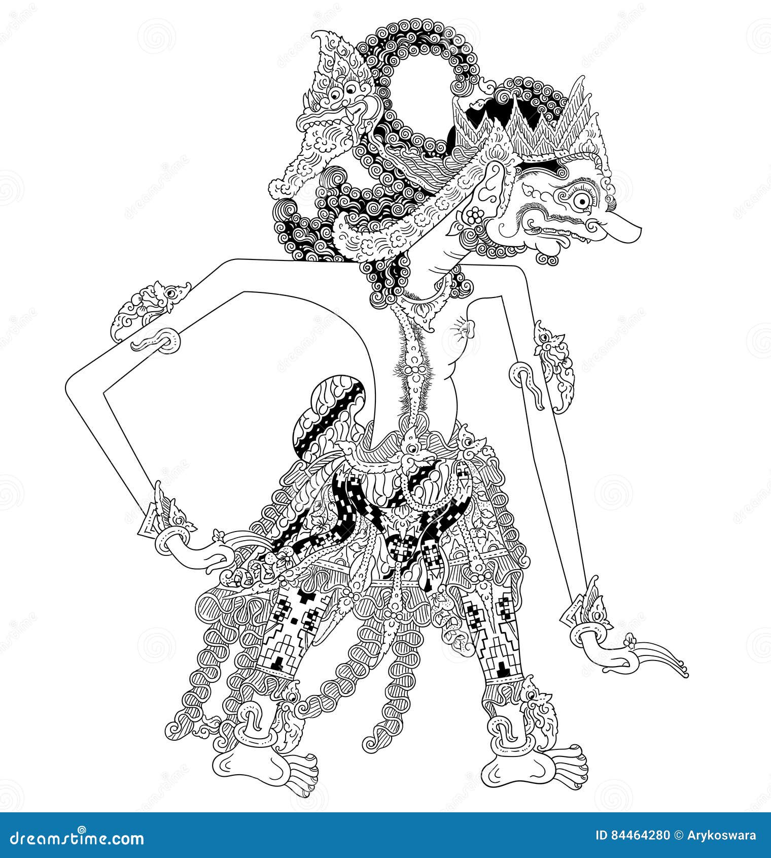 Prabu Indrajit stock vector. Illustration of indra, gangga - 84464280