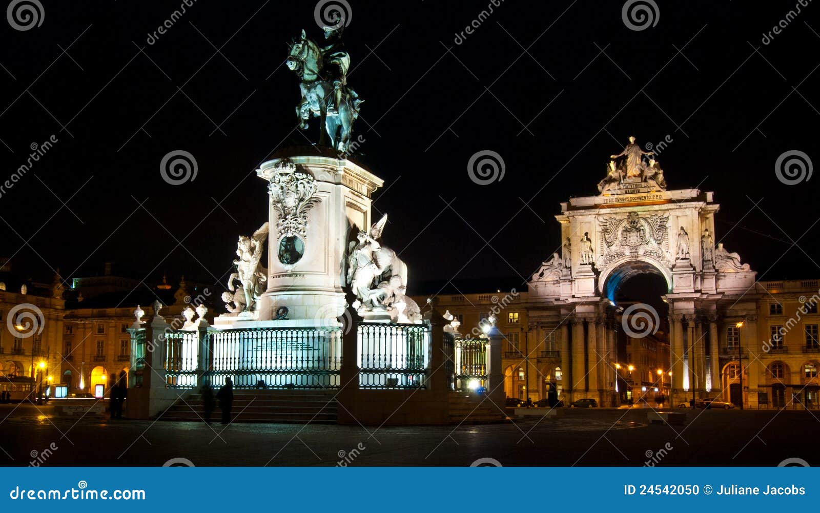 Praca do Comercio stock photo. Image of castelo, square - 24542050