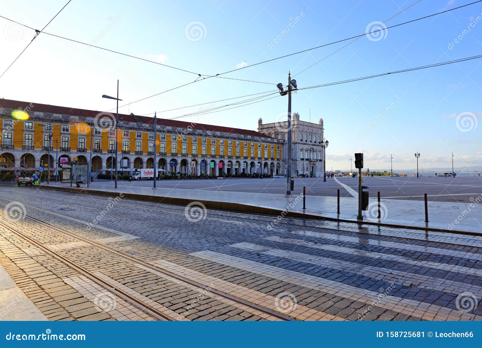 Famous Commerce Plaza Praca Do Comercio In Lisbon Facing Tagus River ...