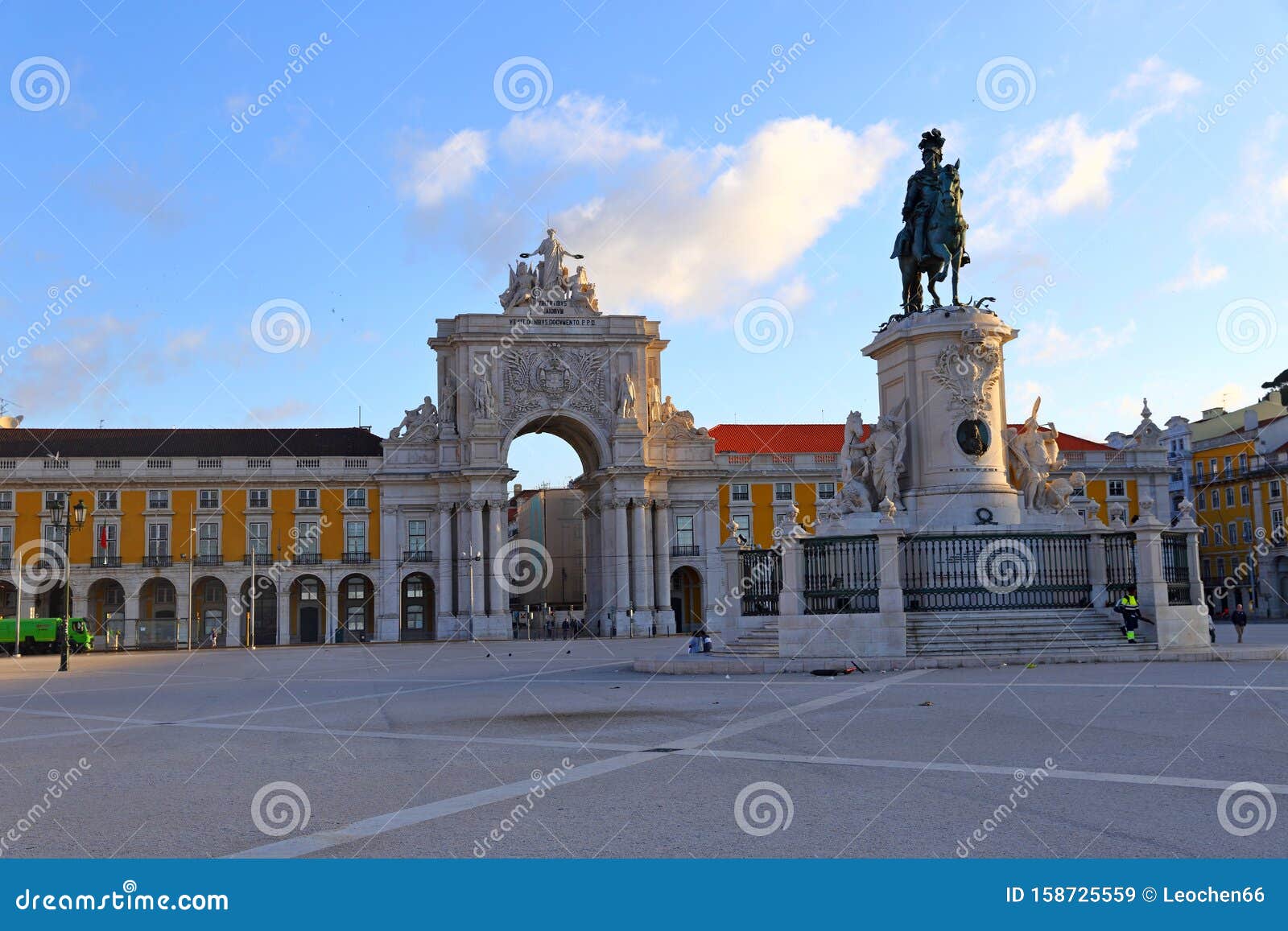 The Praca Do Comercio the Famous Commerce Square in Lisbon, Portugal ...