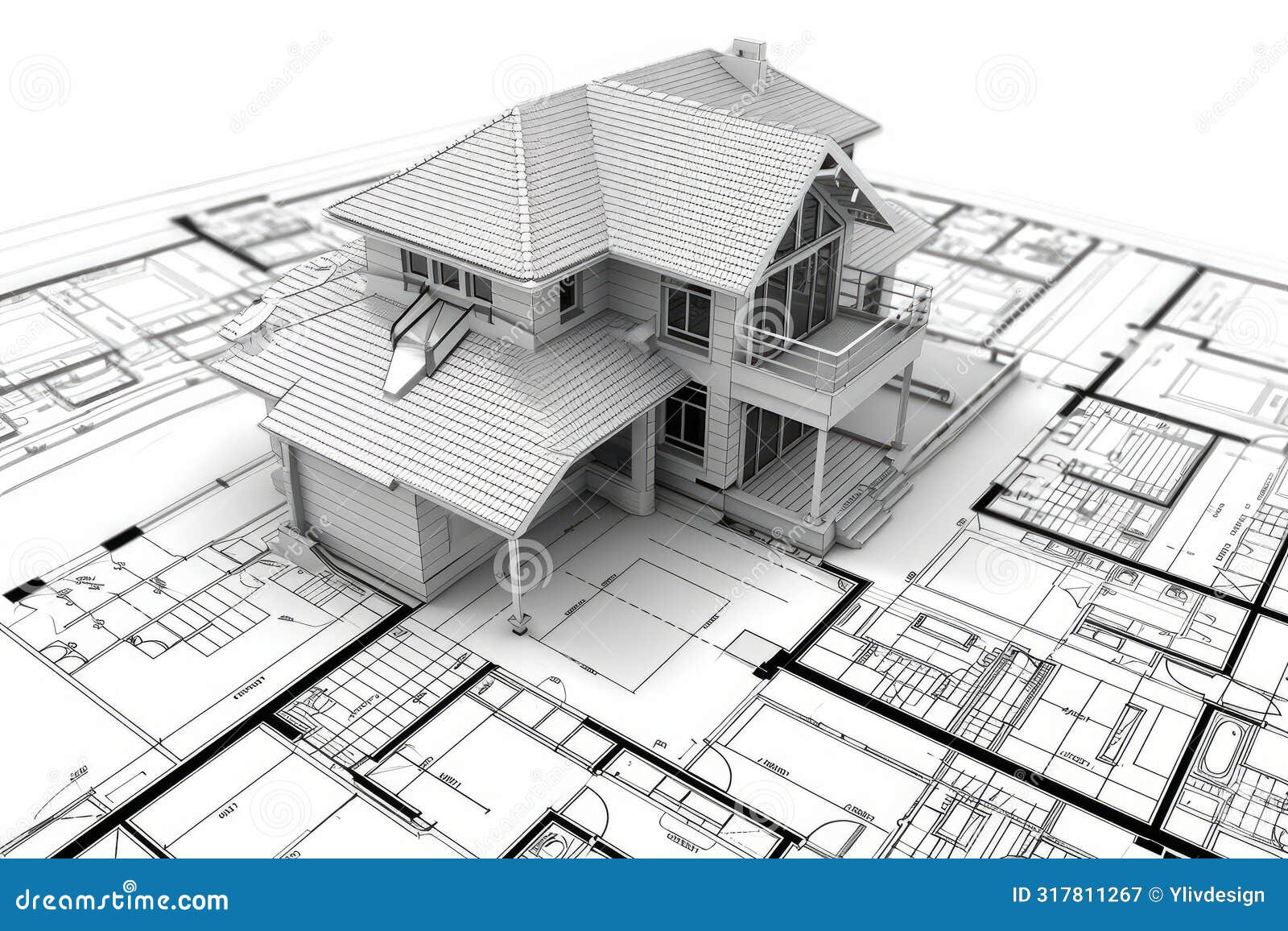 Practical Architect Plans Rooftop. Generate Ai Stock Image - Image of ...