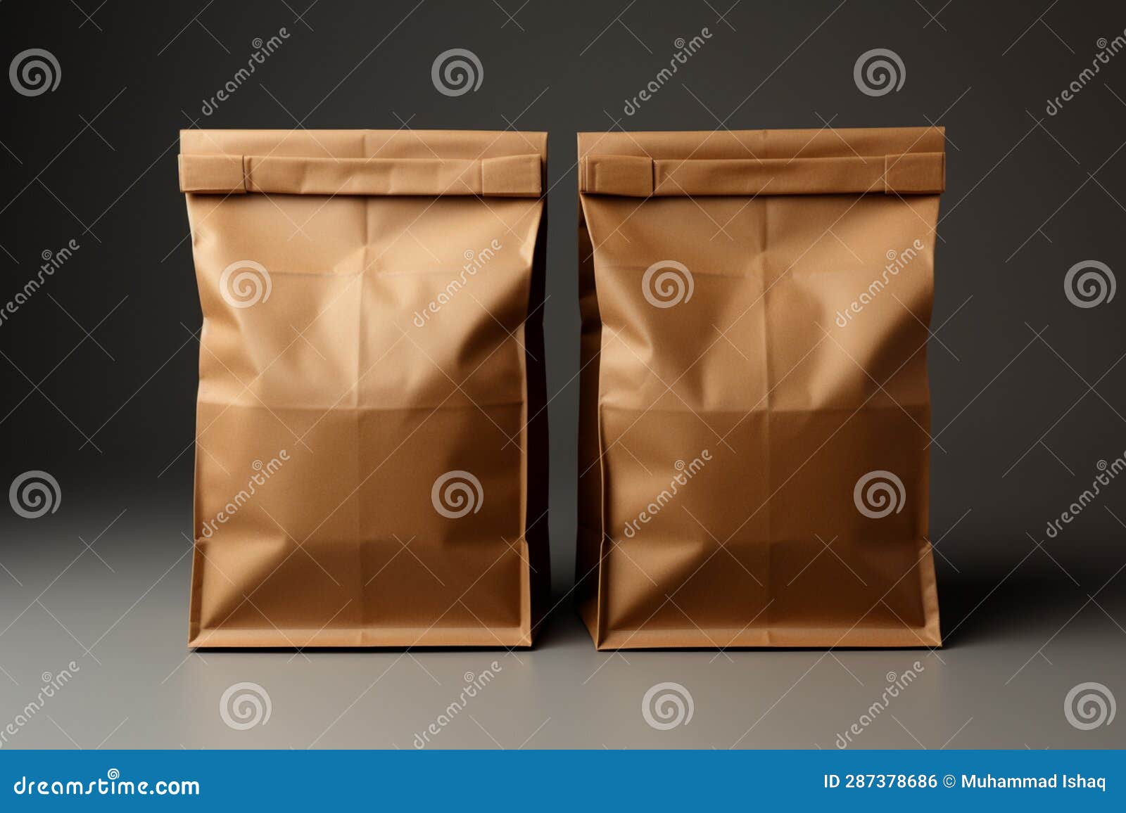 Practical Design, White Background Showcases Dual View Brown Paper Bag ...
