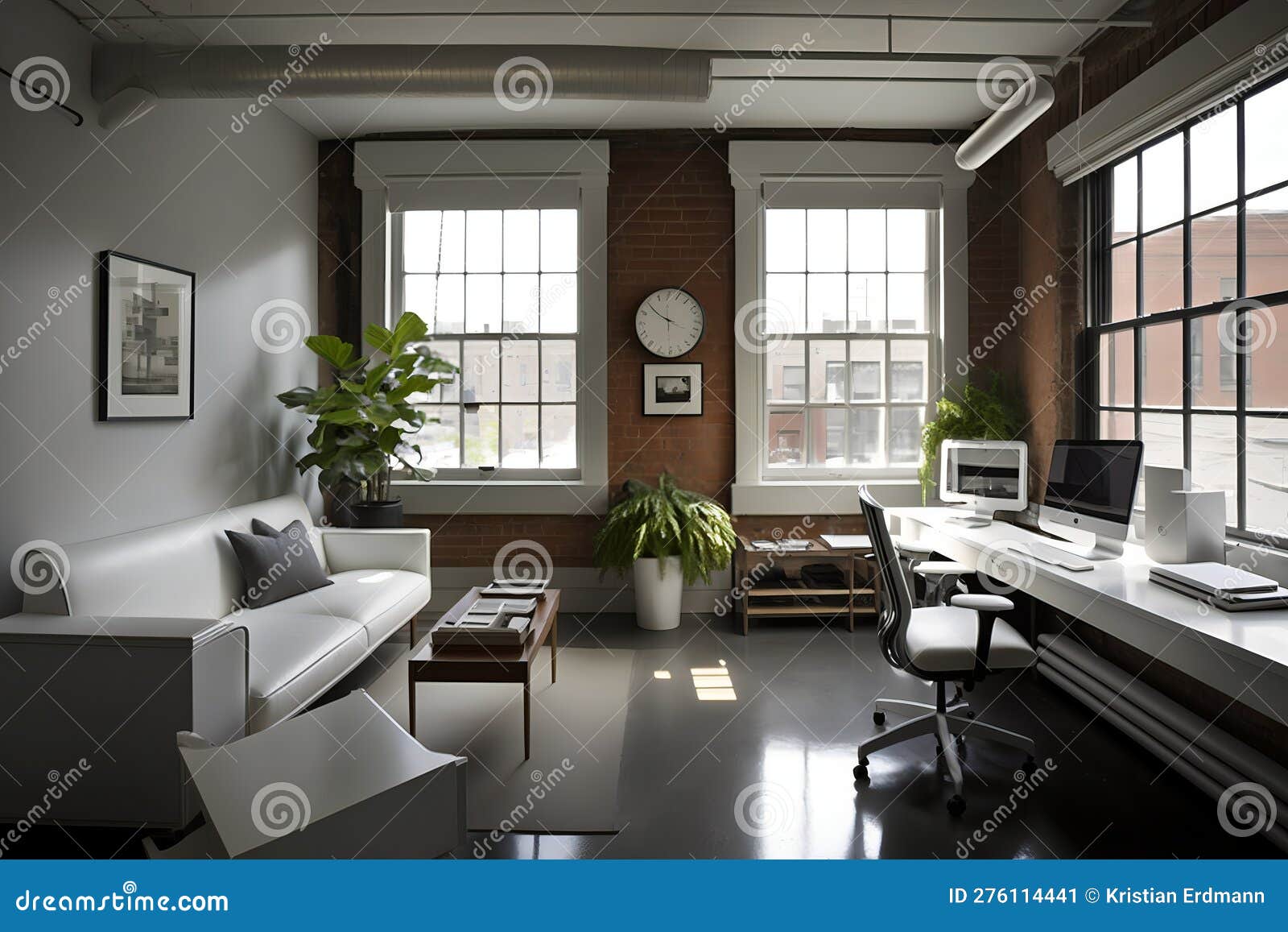 Practical Home Office: Built-in Desk, Ergonomic Chair, and Organized ...
