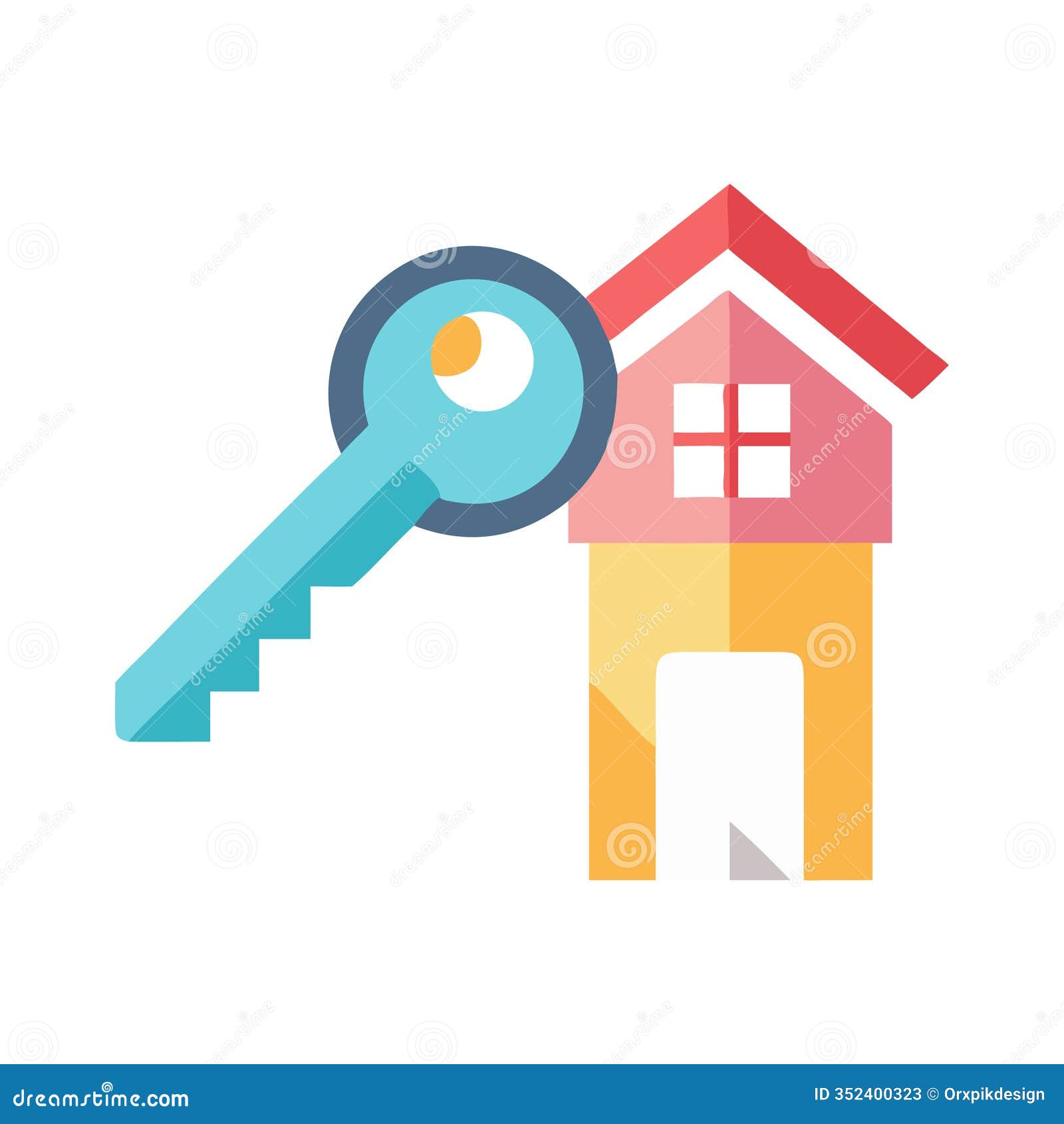 Practical House Key Design for Homeowners Stock Illustration ...