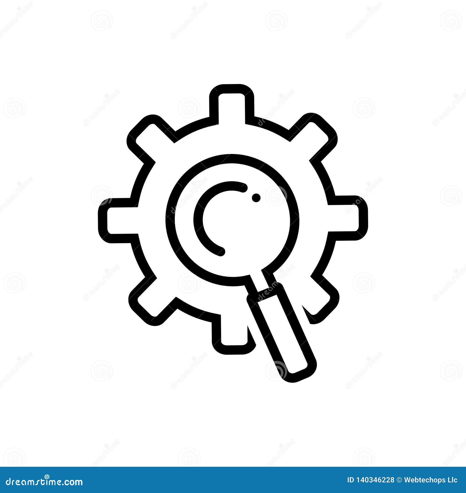 Black Line Icon for Practical, Virtual and Real Stock Vector ...