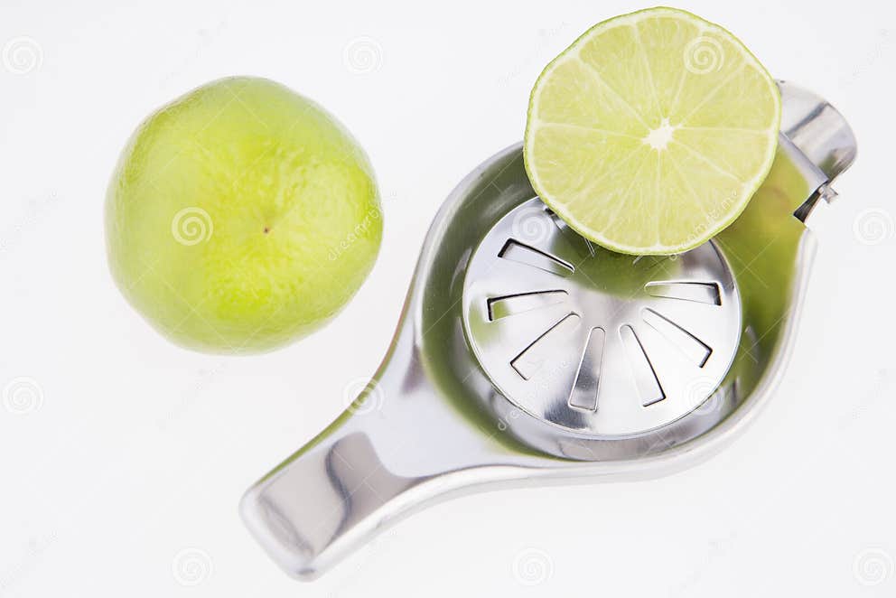 Lemon Squeezer on White Background Stock Photo - Image of closeup ...