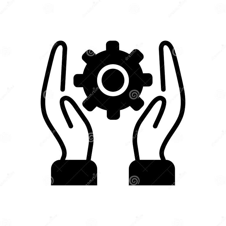 Black Solid Icon for Practical, Earthly and Play Stock Vector ...