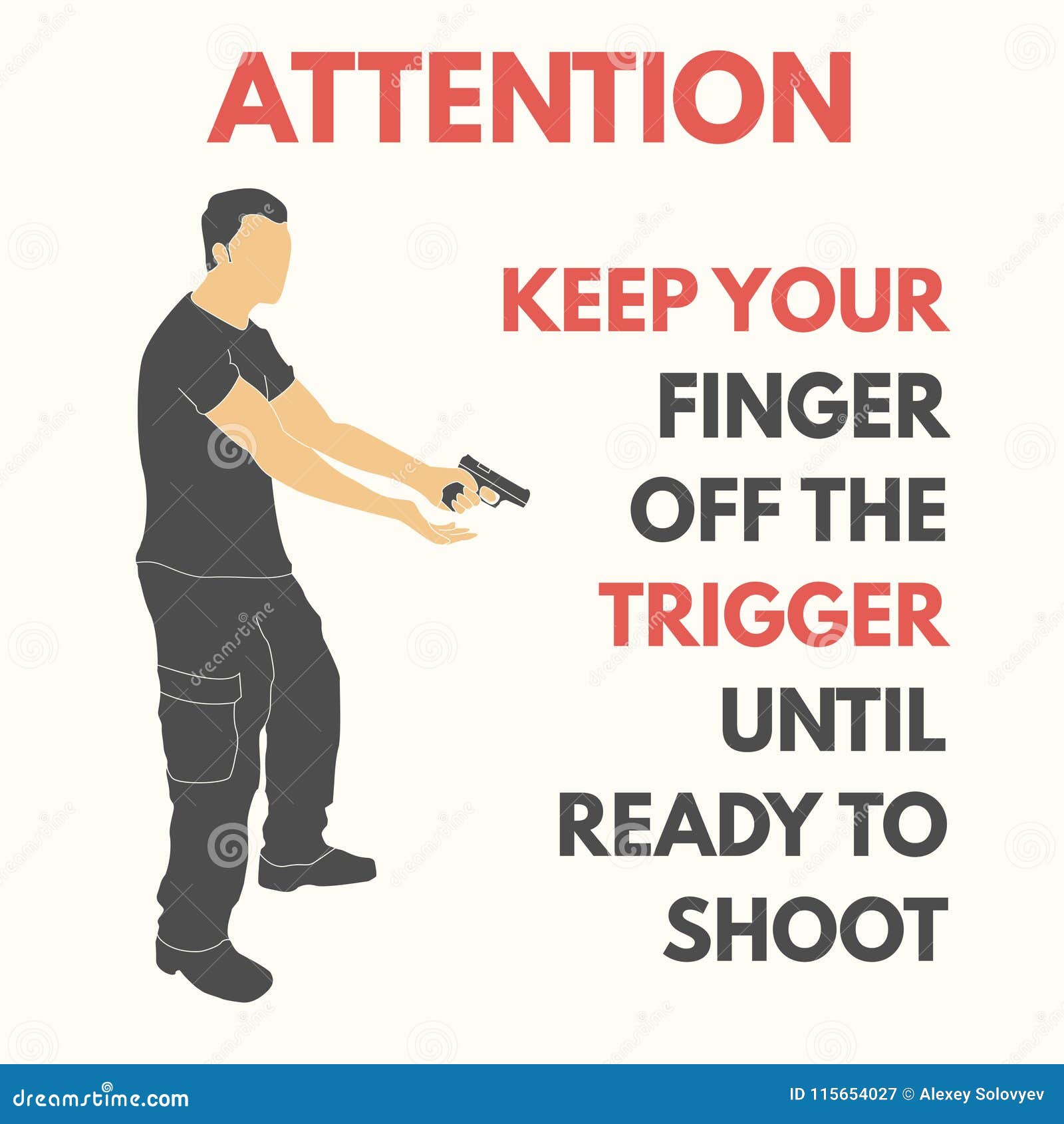 Practical Shooting Safety Rules Stock Vector - Illustration of logo ...