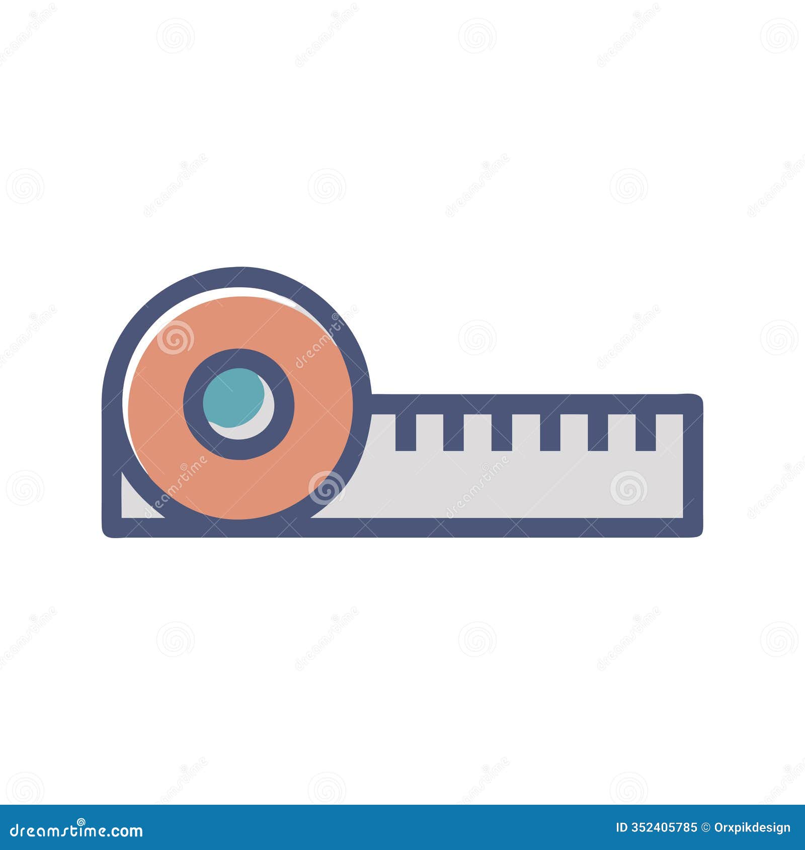 Practical Tape Measure Design for Construction Stock Illustration ...