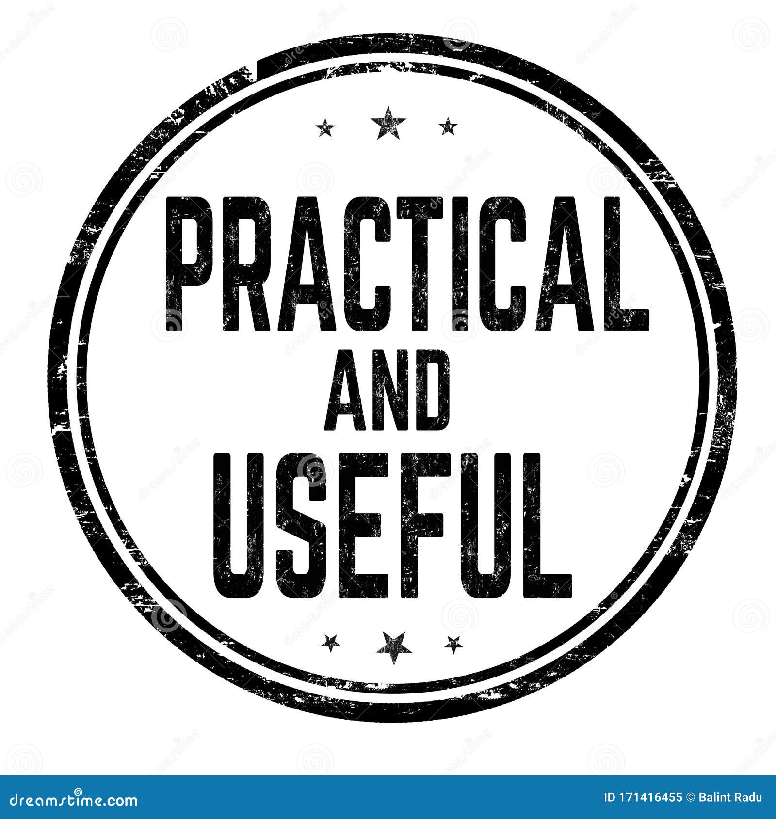 Practical and Useful Sign or Stamp Stock Vector - Illustration of ...