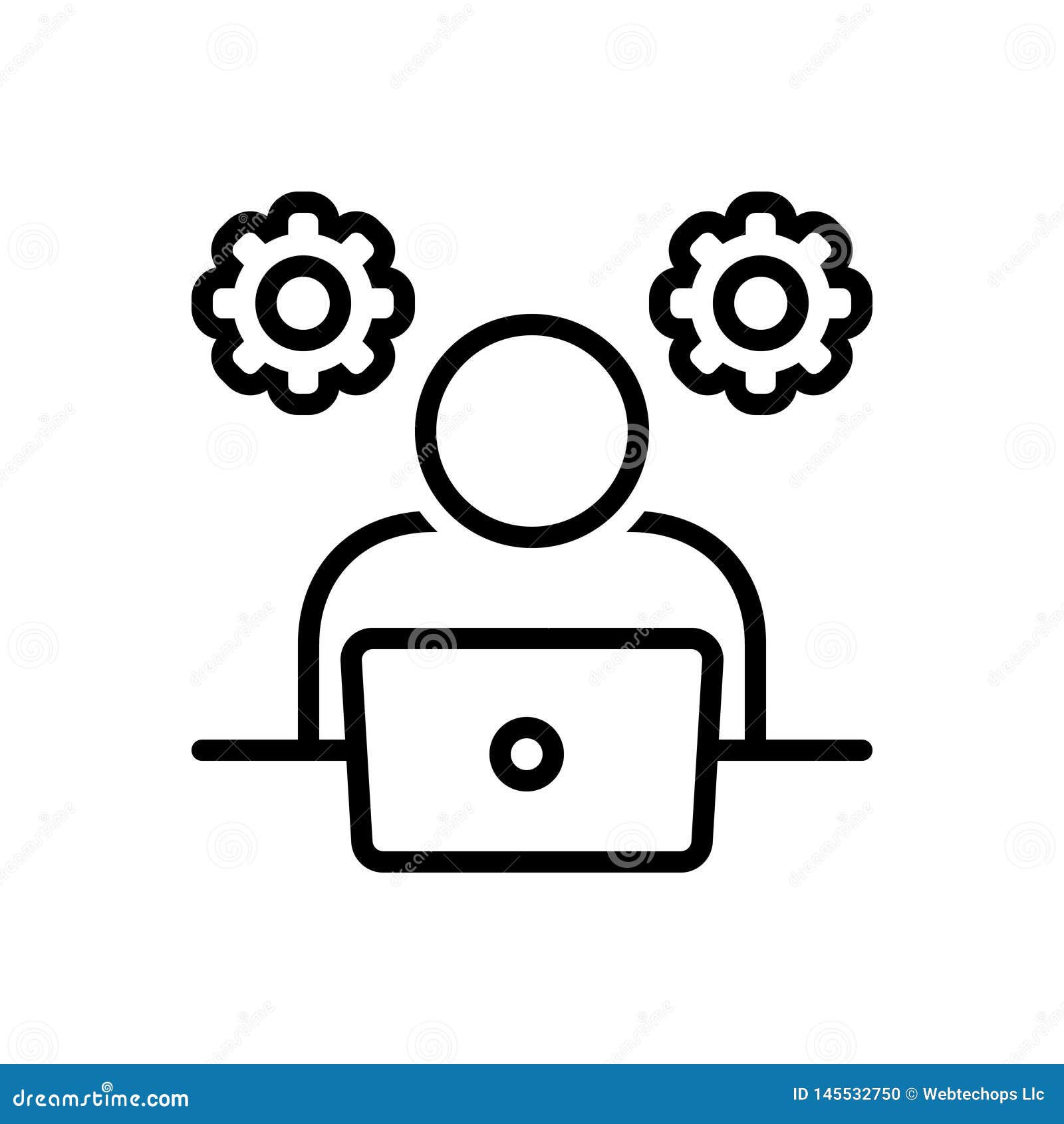 Black Line Icon for Practicality, Practical and Gumption Stock Vector ...