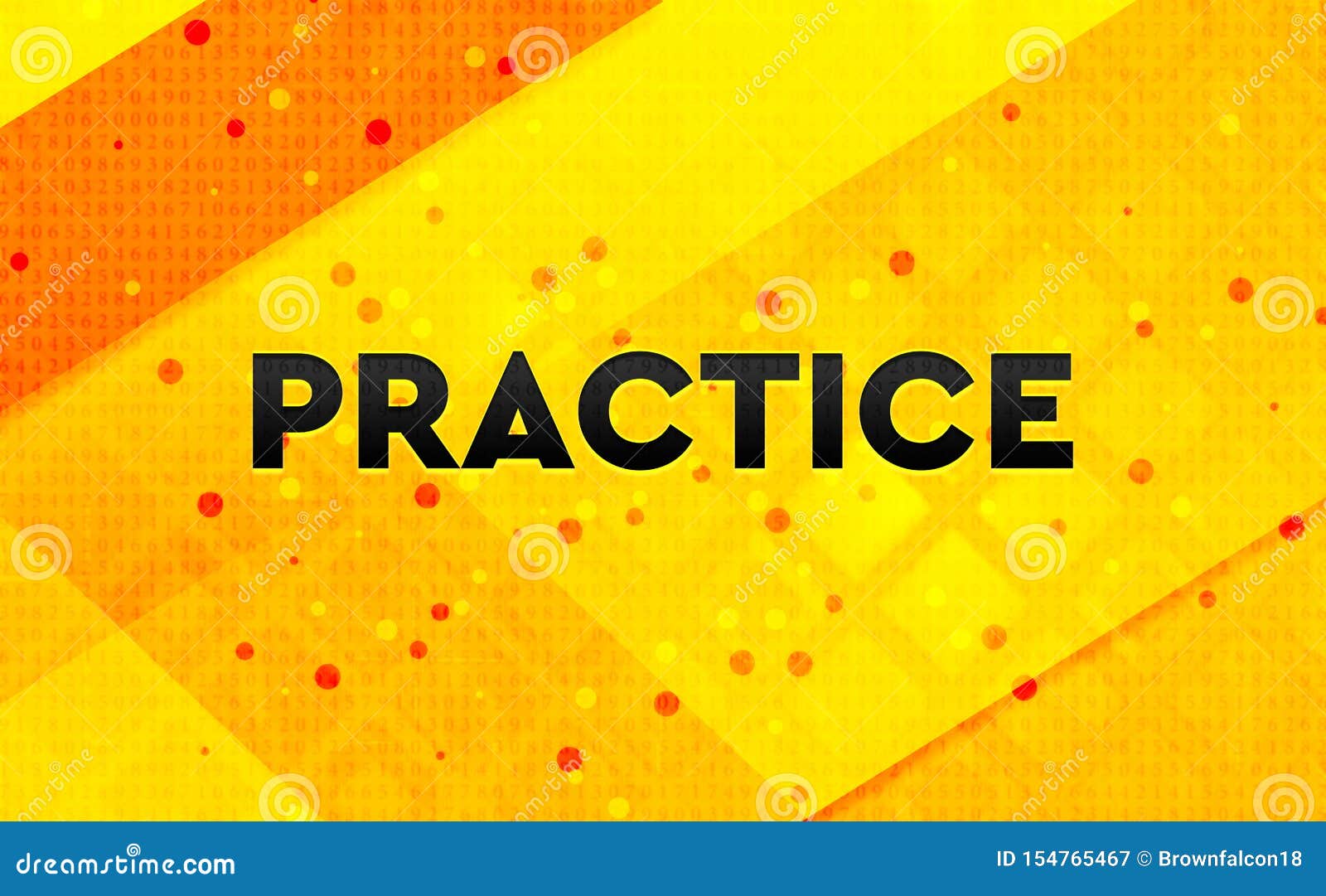 Practice Abstract Digital Banner Yellow Background Stock Illustration ...