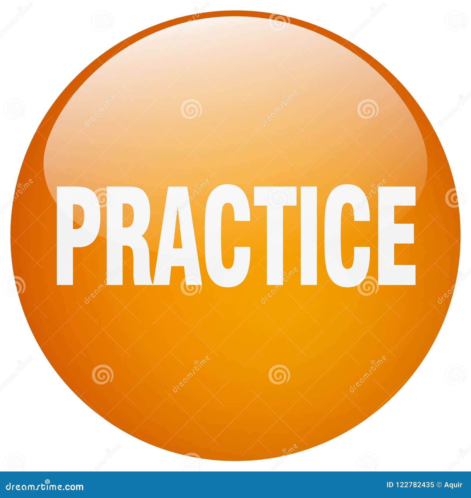 Practice button stock vector. Illustration of insignia - 122782435