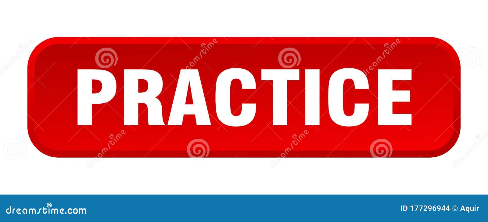 Practice Button. Practice Square 3d Push Button Stock Vector ...