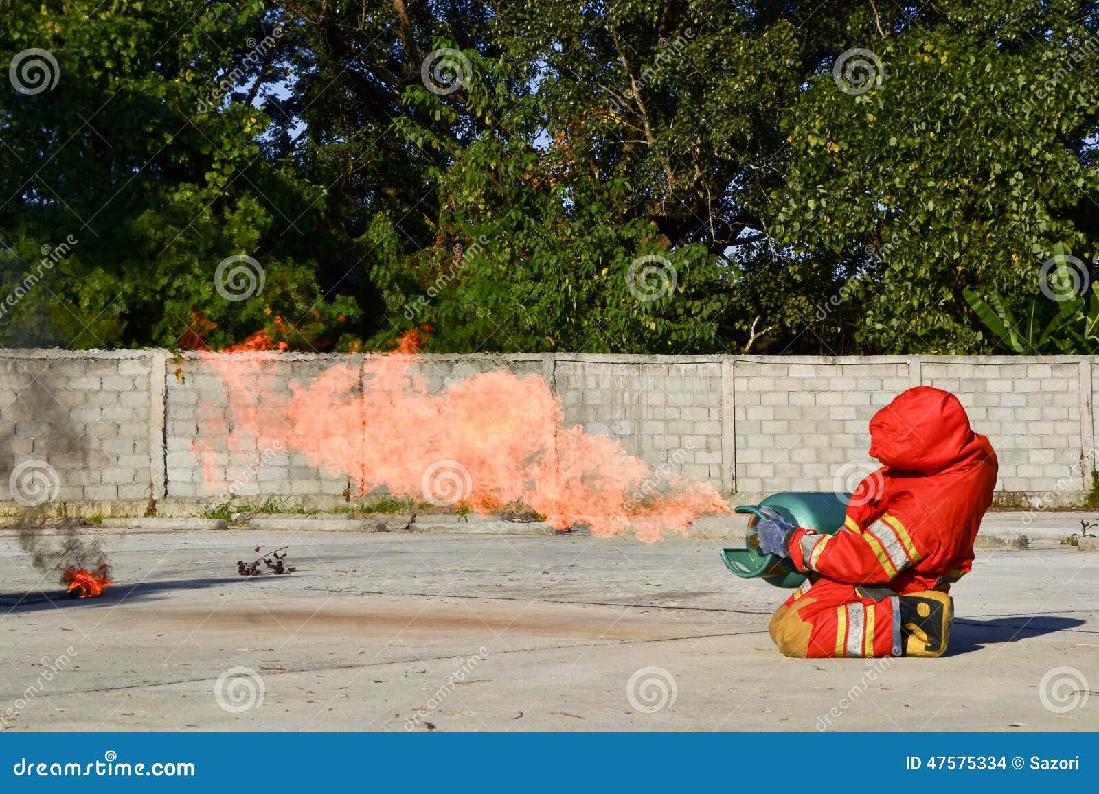 Practice fire drills stock photo. Image of training, flammable - 47575334
