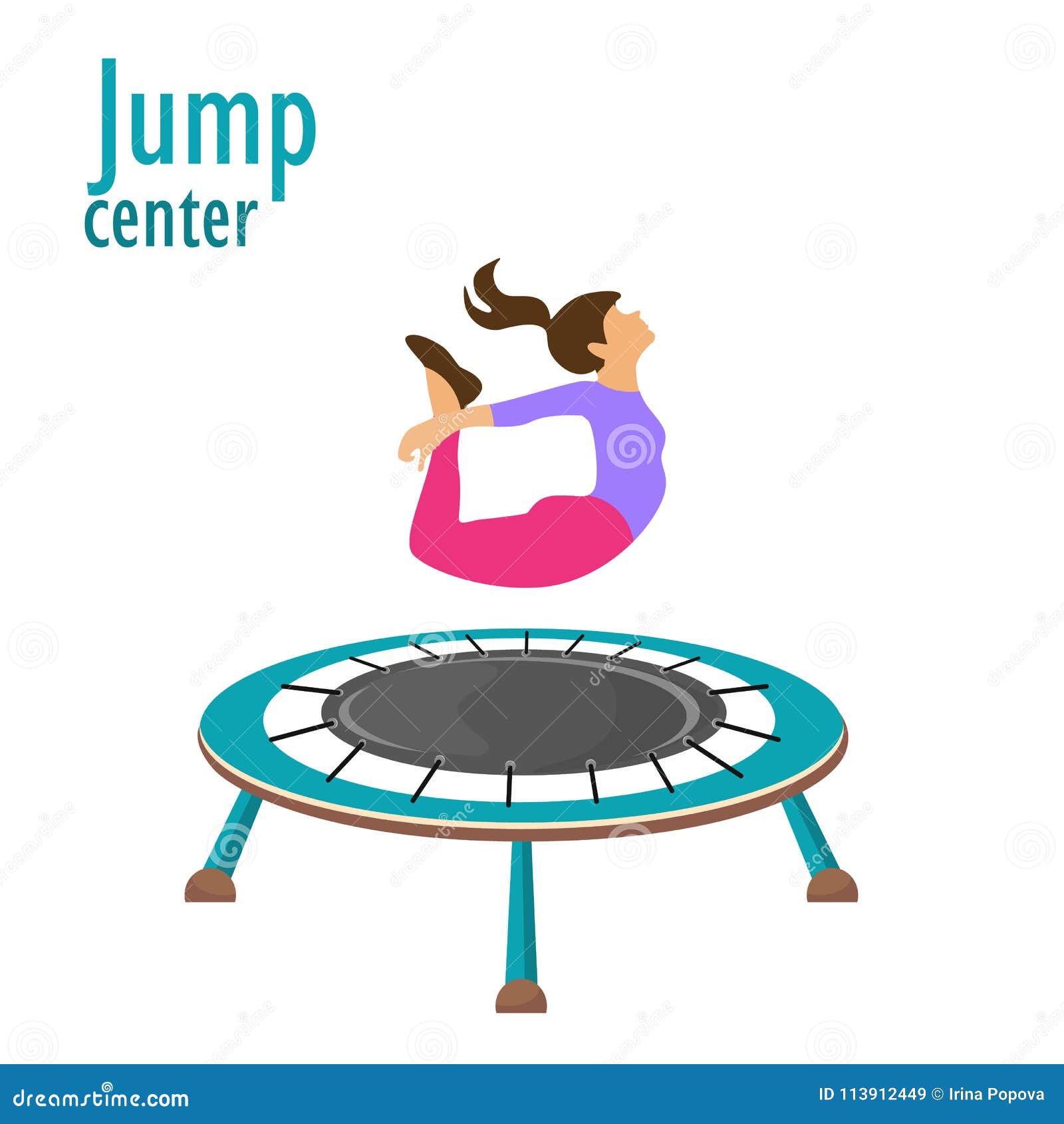 Practice of Jump Theme. Banner Stock Vector - Illustration of forming ...