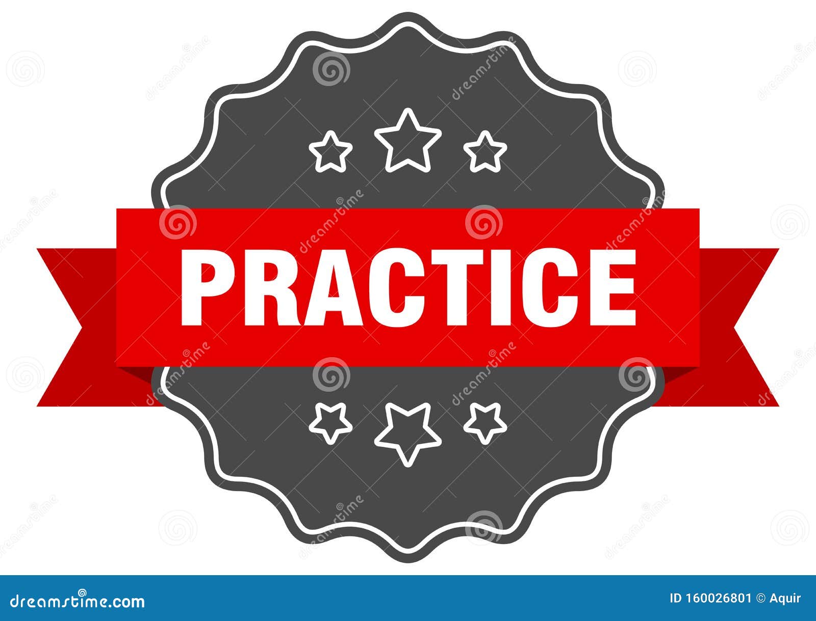 Practice label stock vector. Illustration of template - 160026801