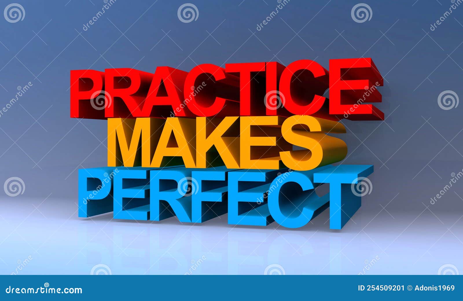 Practice Makes Perfect Symbol. Concept Words Practice Makes Perfect On ...