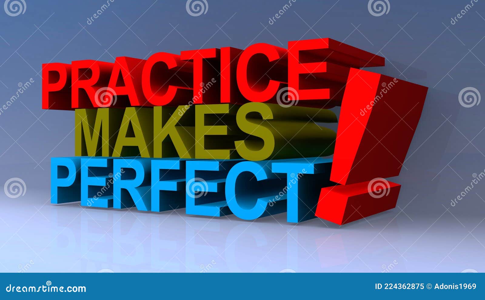 Practice Makes Perfect Cartoon Vector | CartoonDealer.com #104417745