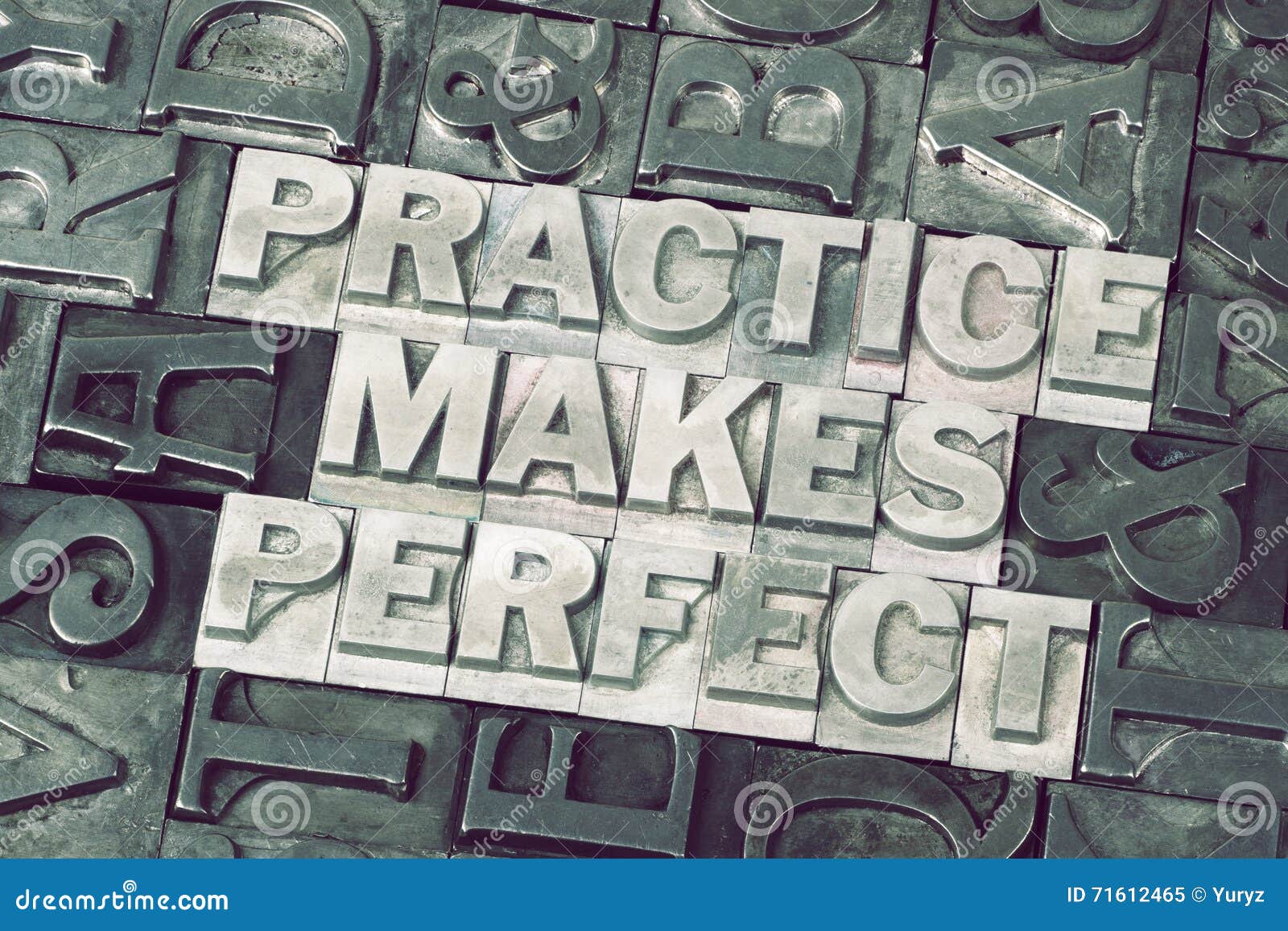 Practice makes perfect met stock image. Image of education - 71612465
