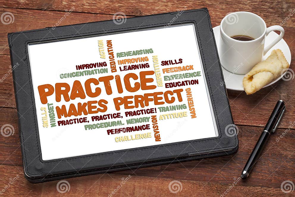 Practice makes perfect stock image. Image of training - 36673033