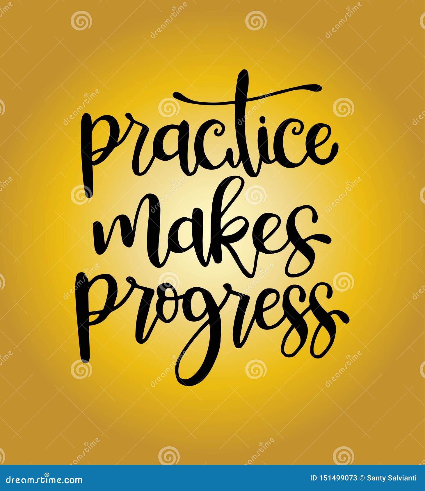 Practice Makes Progress, Hand Drawn Typography Poster. T Shirt Hand ...