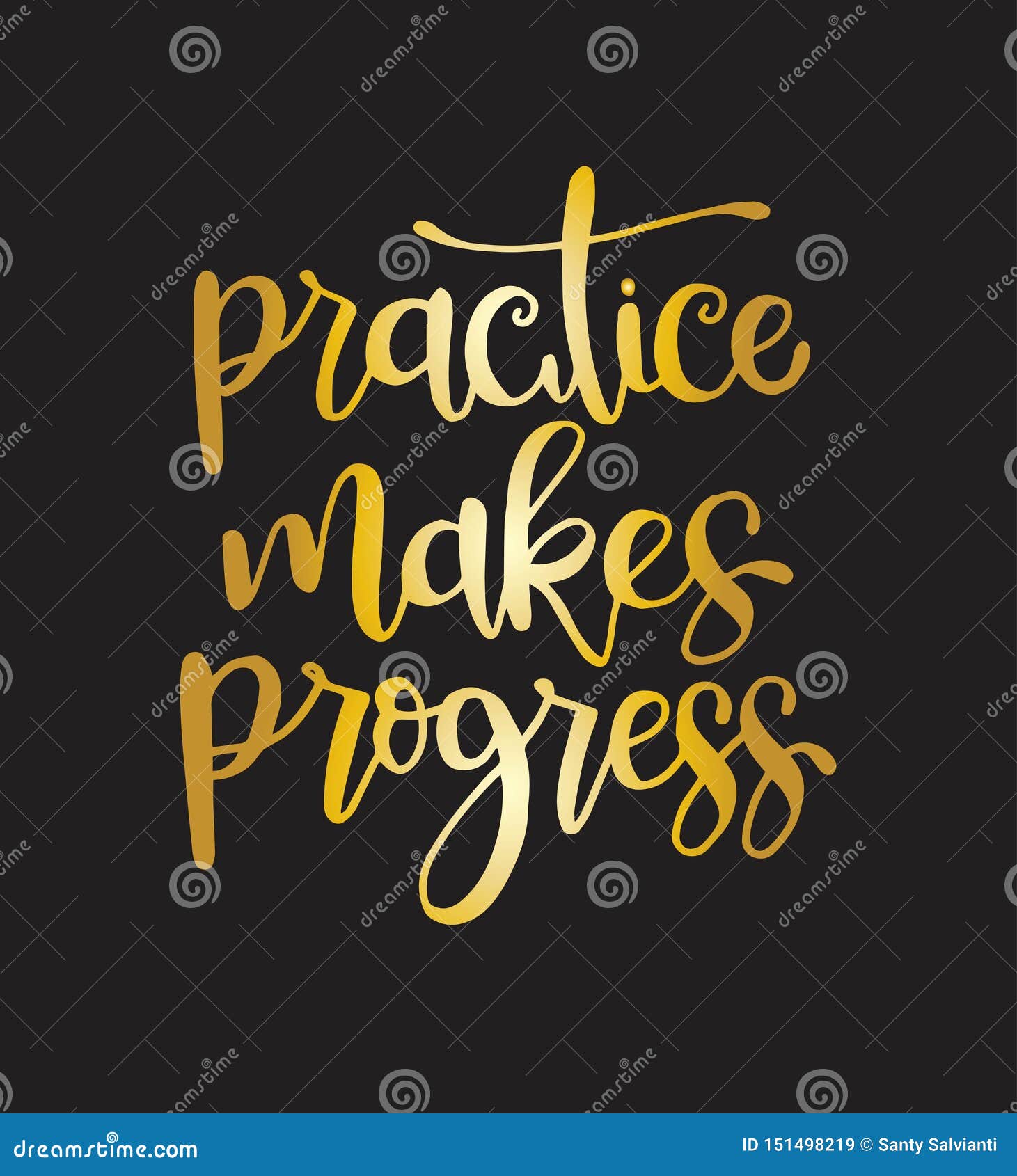 Practice Makes Progress, Hand Drawn Typography Poster. T Shirt Hand ...