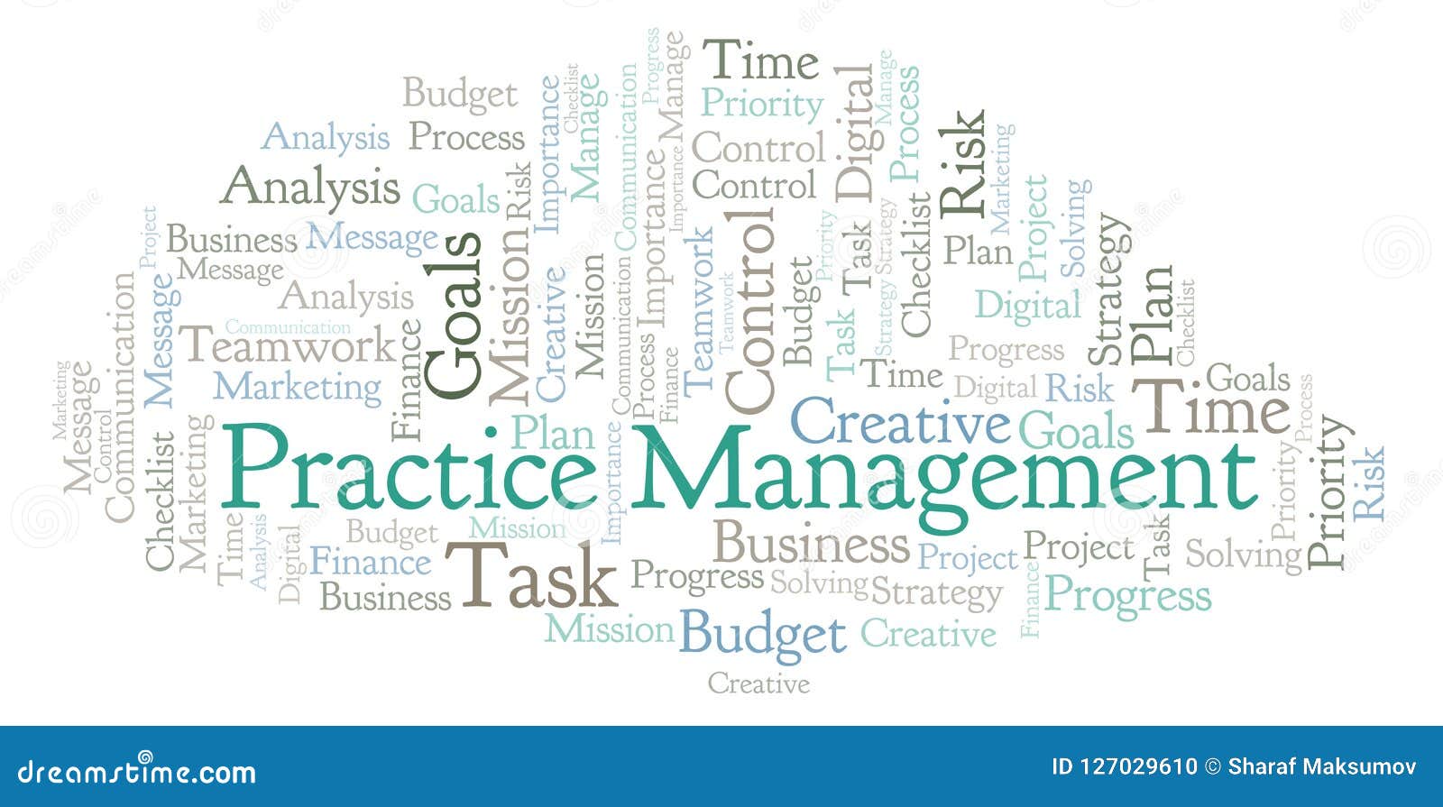 Practice Management Word Cloud, Made with Text only. Stock Illustration ...