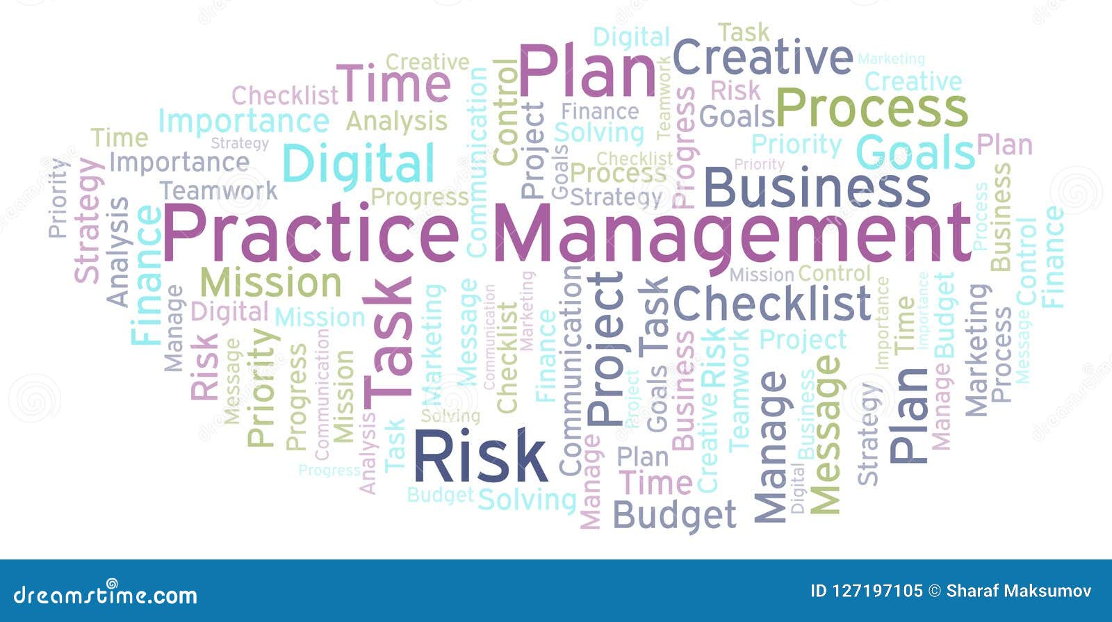 Practice Management Word Cloud, Made with Text only. Stock Illustration ...
