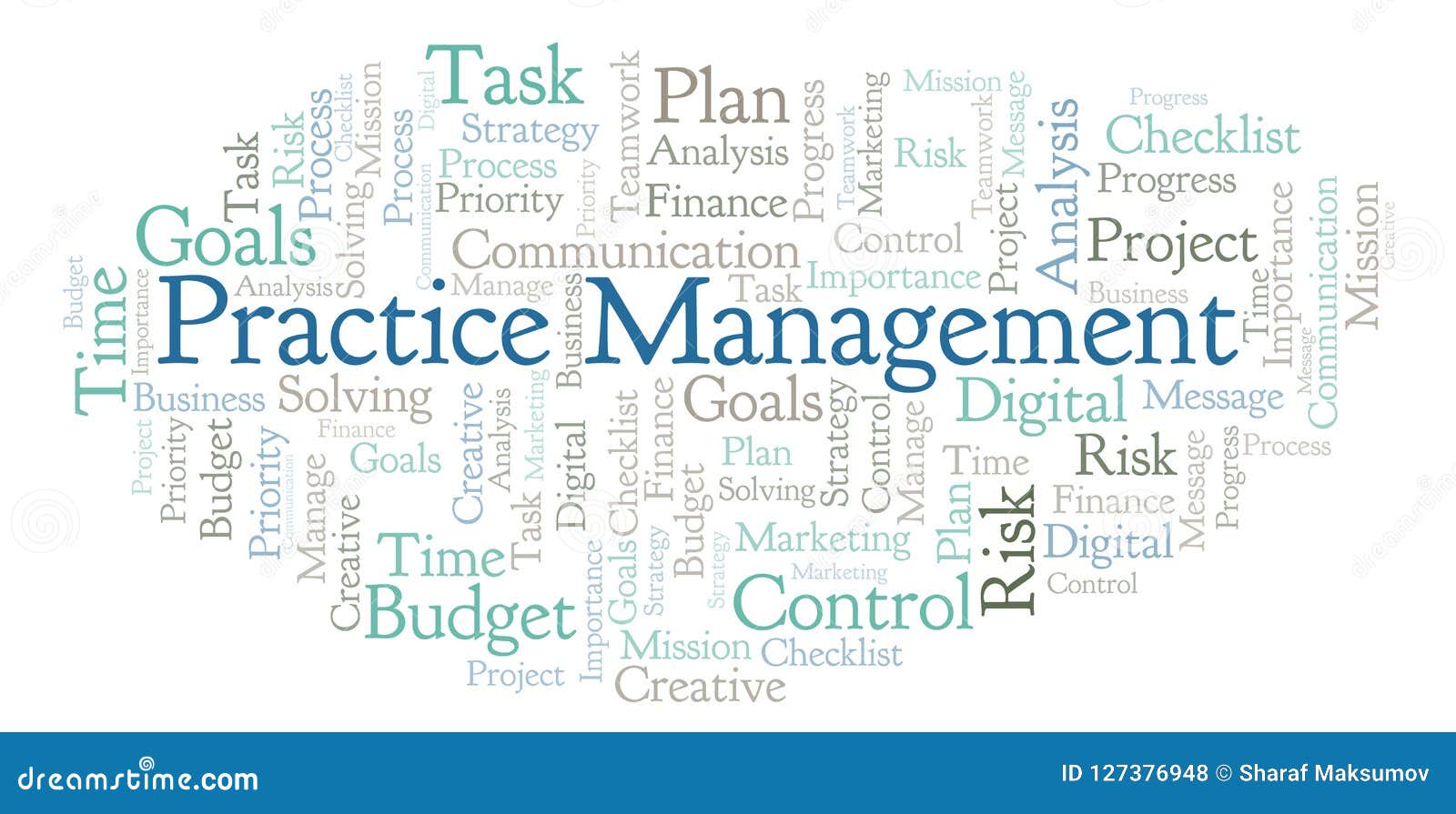 Practice Management Word Cloud, Made with Text only. Stock Illustration ...