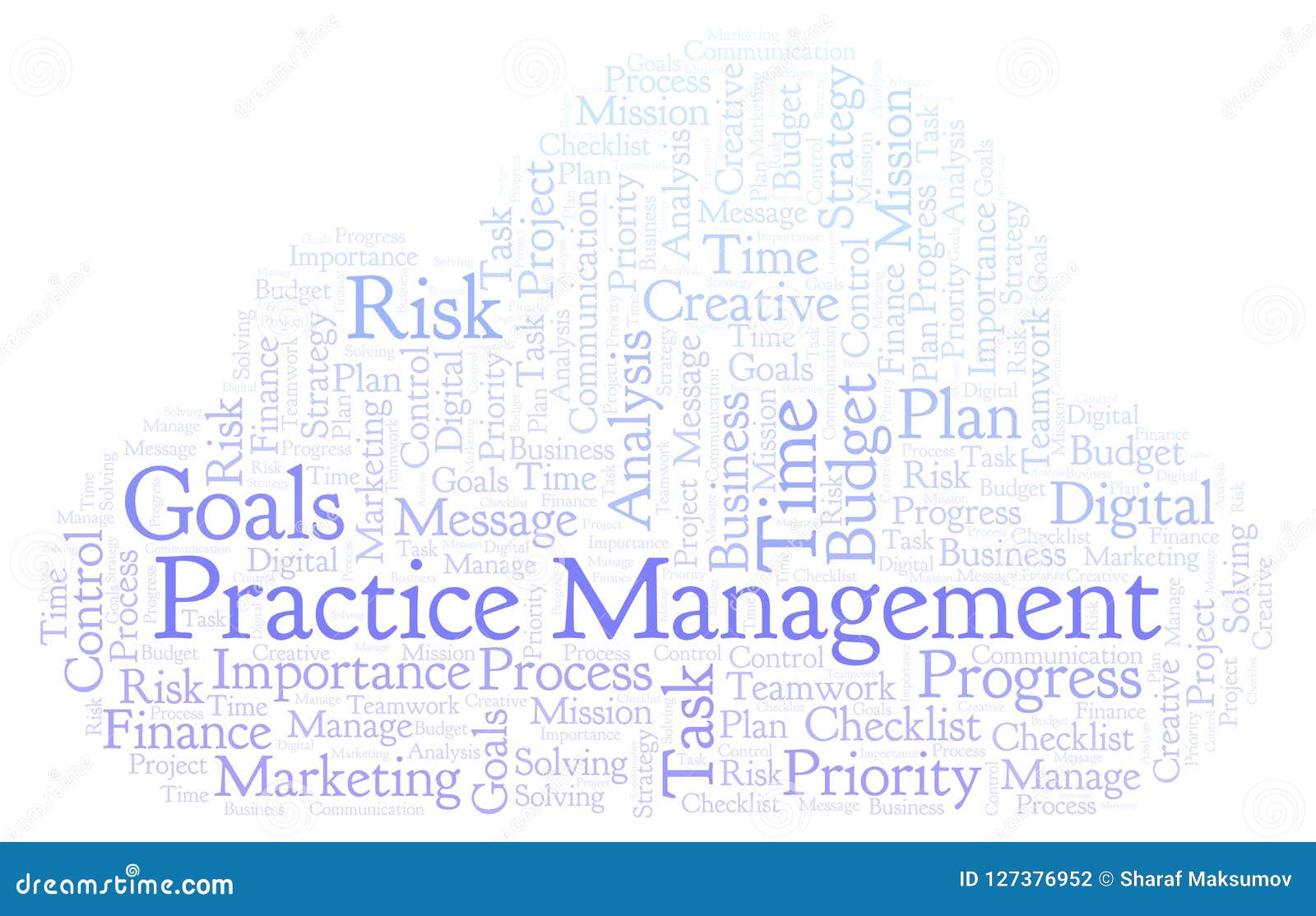 Practice Management Word Cloud, Made with Text only. Stock Illustration ...