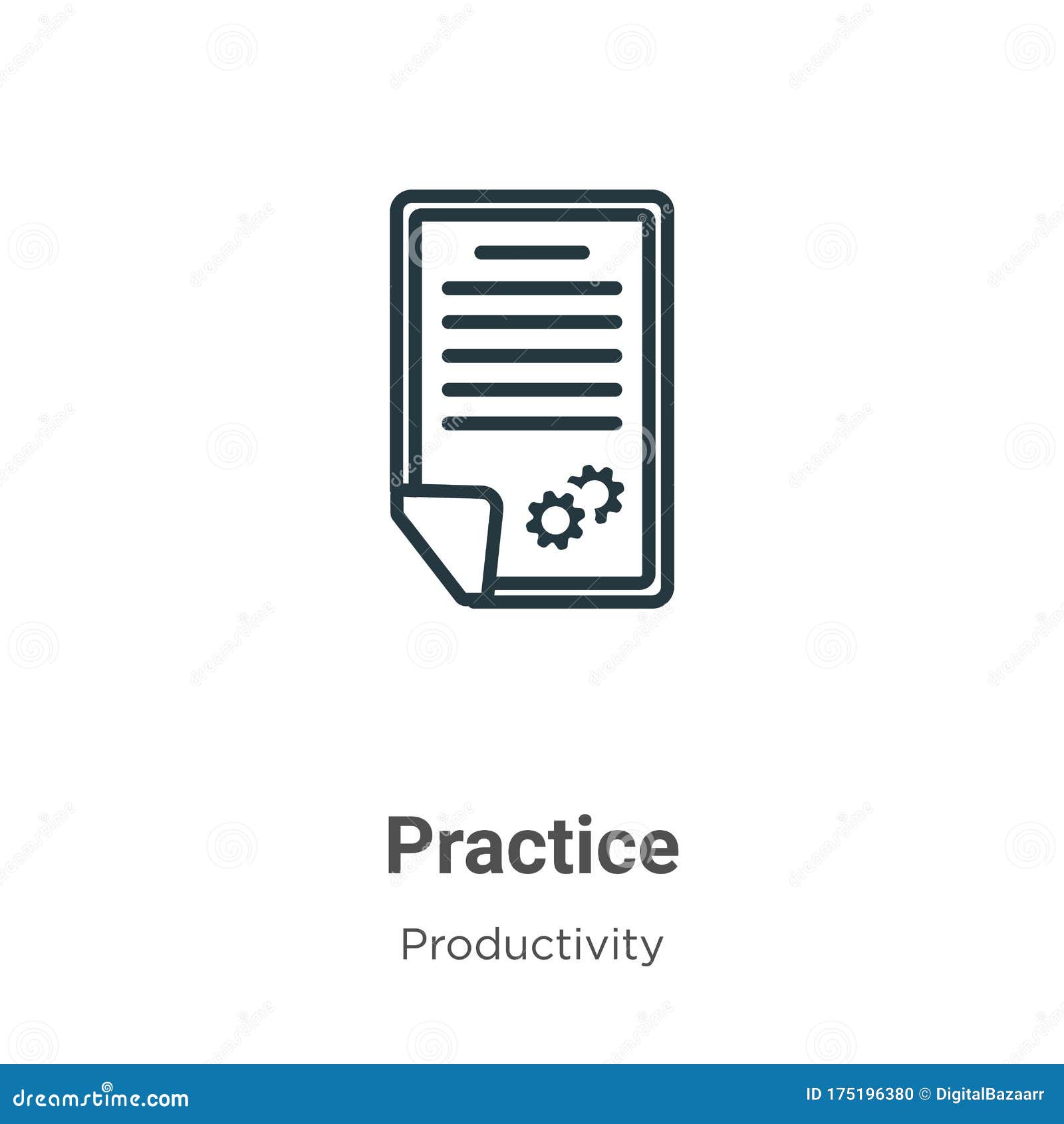 Practice Outline Vector Icon. Thin Line Black Practice Icon, Flat ...