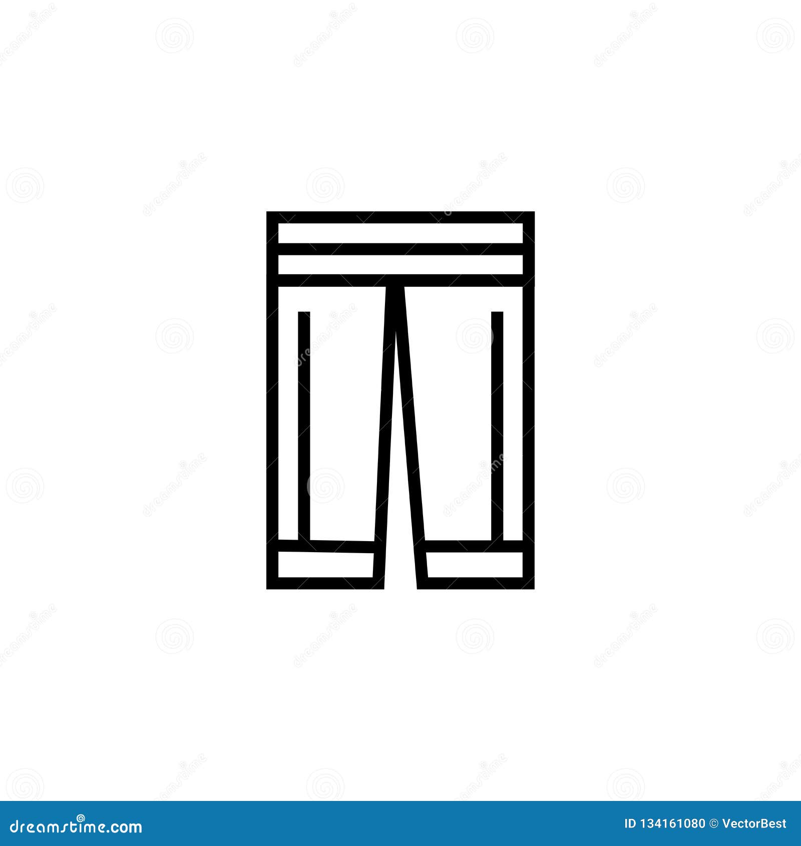 Practice Pants Icon Vector Sign and Symbol Isolated on White Background ...