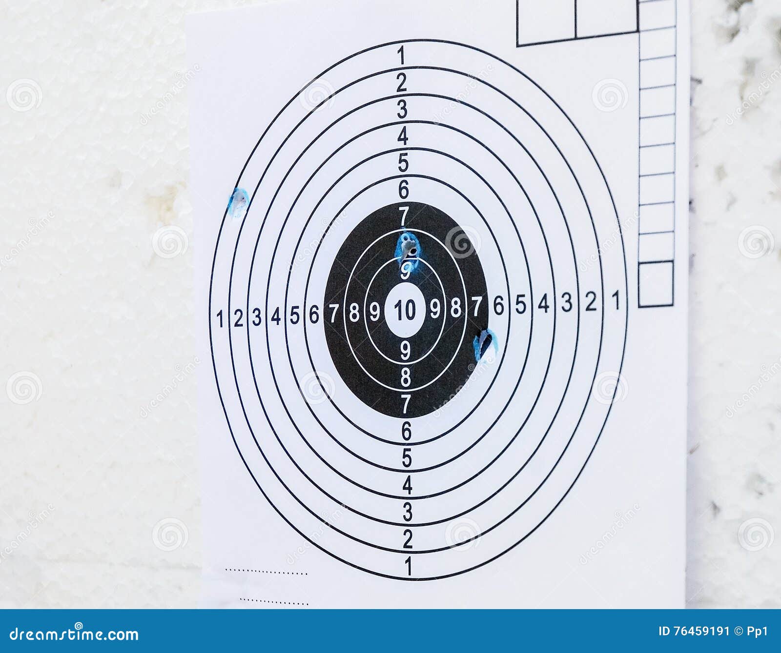 Practice Paper Target Shoot Hole Hit Mark Stock Image - Image of black ...