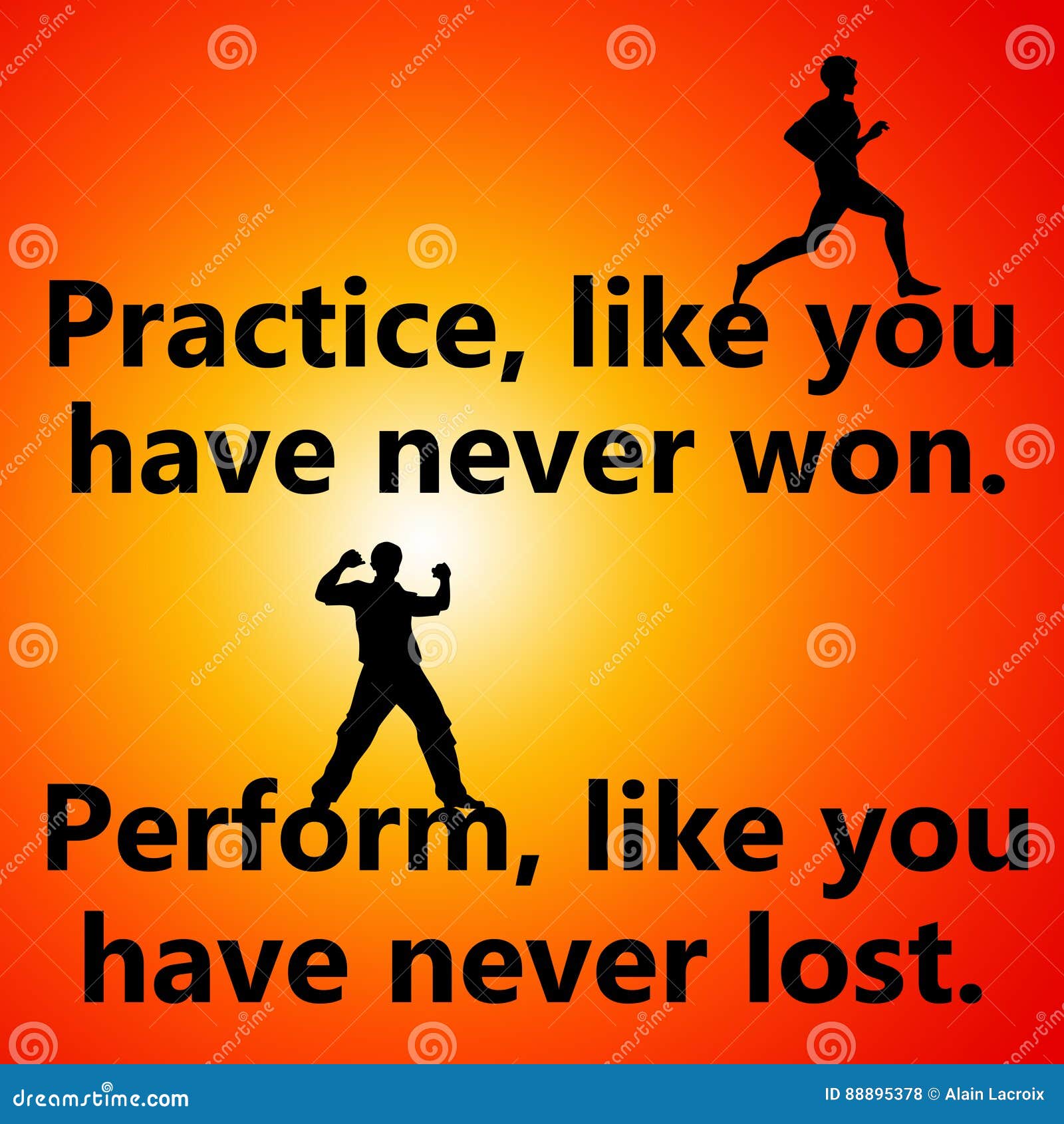 Practice perform stock illustration. Illustration of self - 88895378