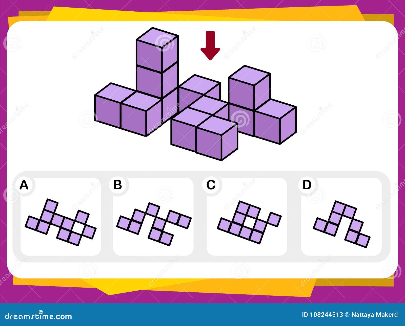 Practice Questions Worksheet For Education And IQ Test Cartoon Vector ...