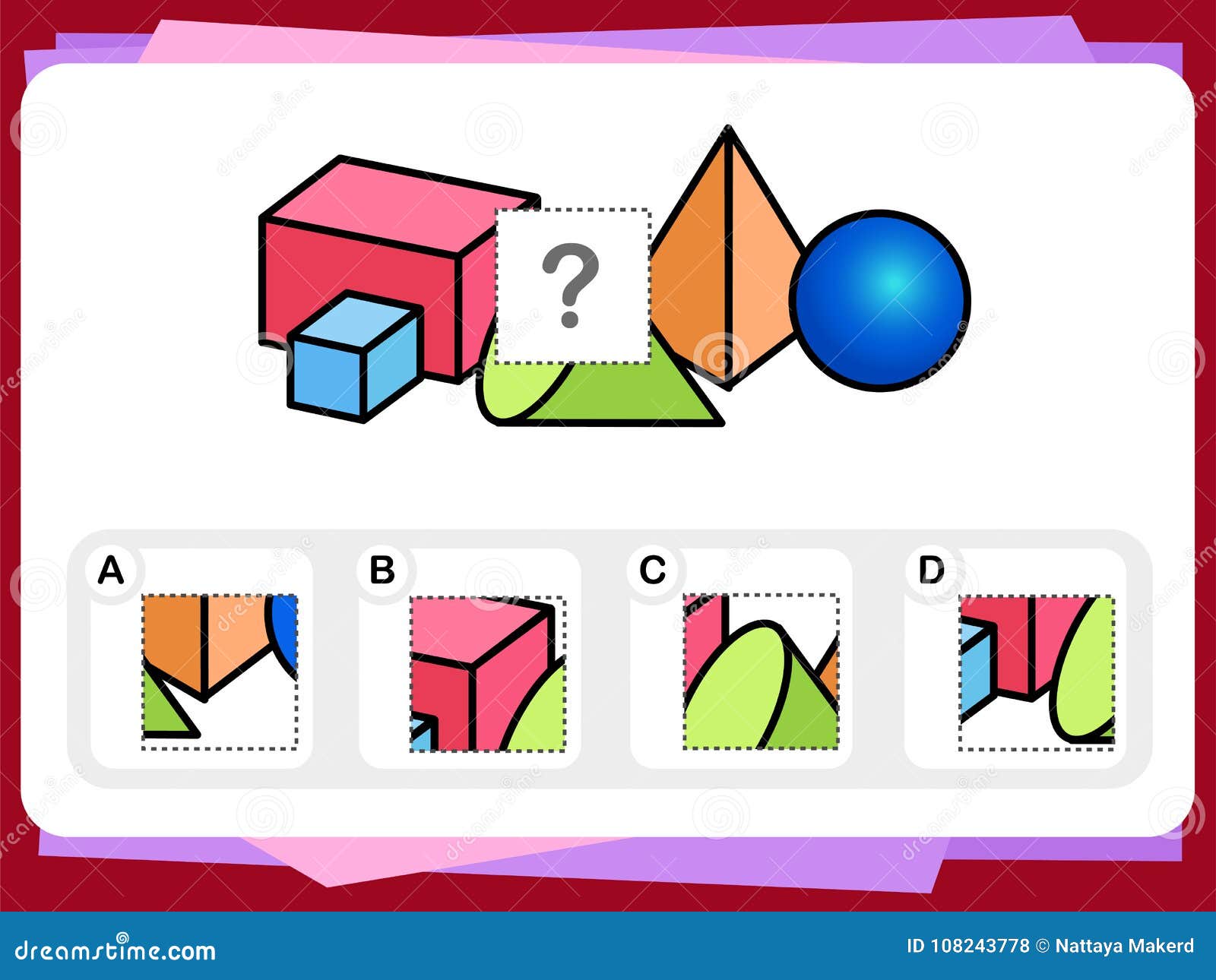 Practice Questions Worksheet for Education and IQ Test Stock Vector ...