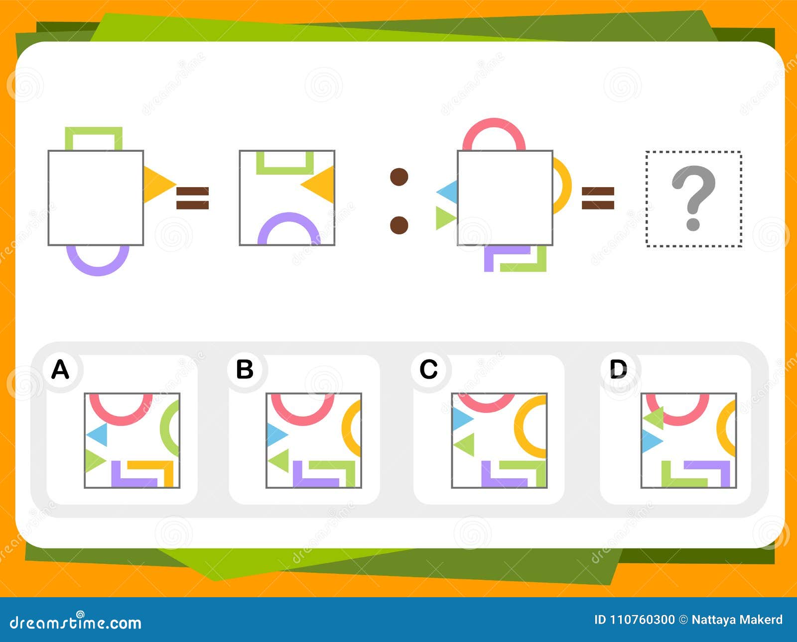 Practice Questions Worksheet for Education and IQ Test Stock Vector ...