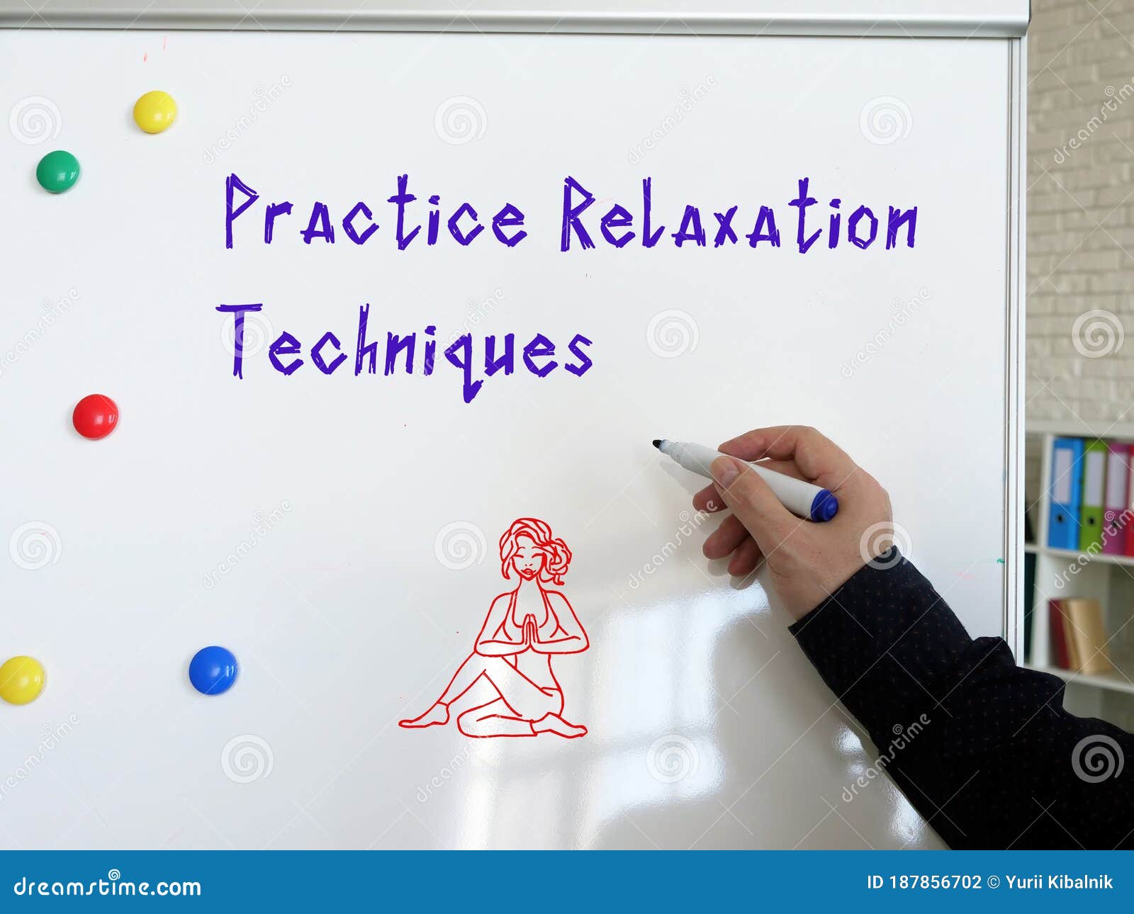 Practice Relaxation Techniques Phrase on the Piece of Paper Stock Photo ...