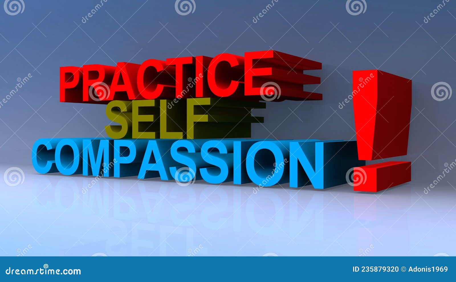 Self Compassion Neon Portrait Girl Disturbed Face Stock Image ...