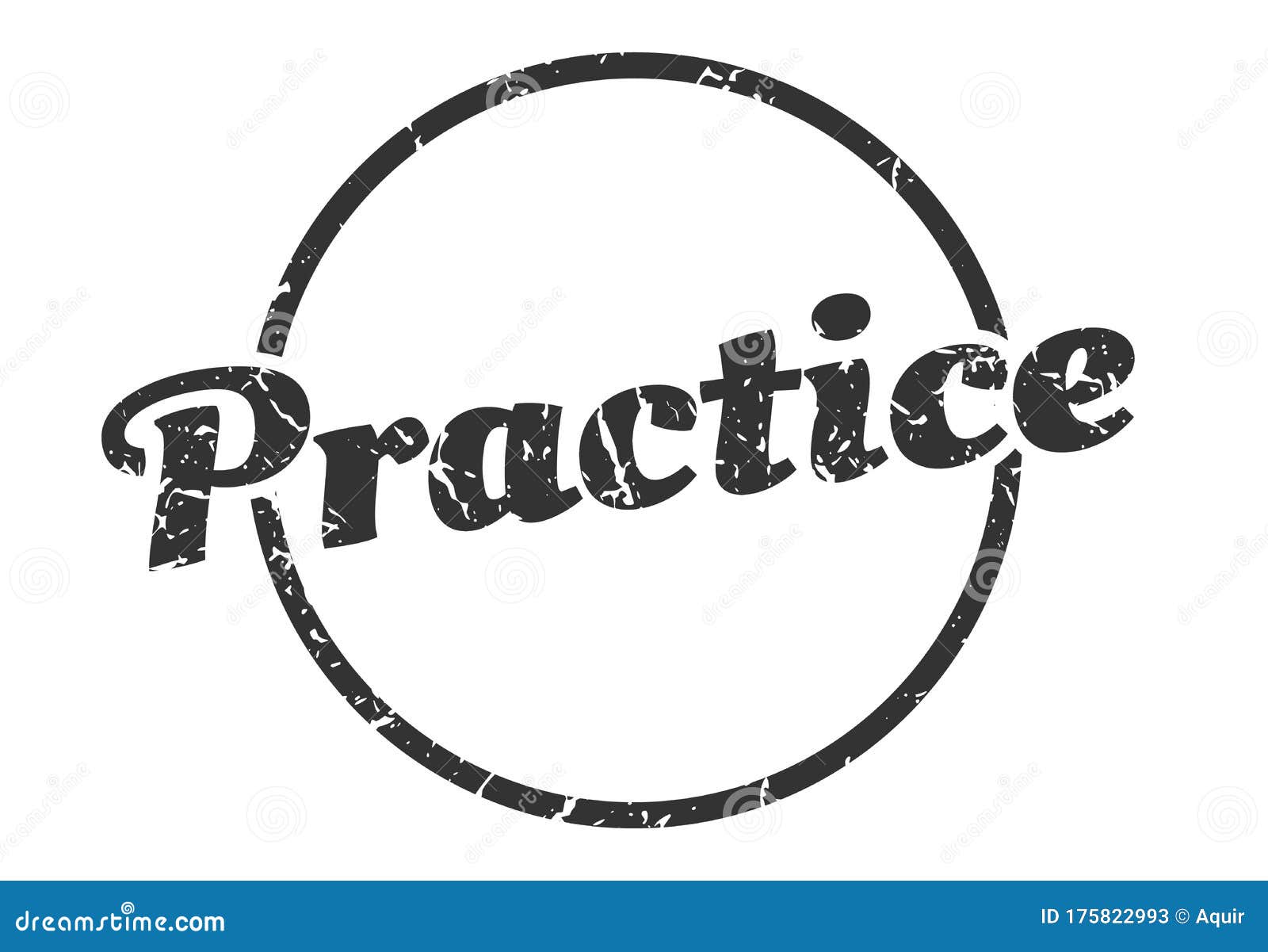 Practice Sign. Practice Round Vintage Stamp Stock Vector - Illustration ...
